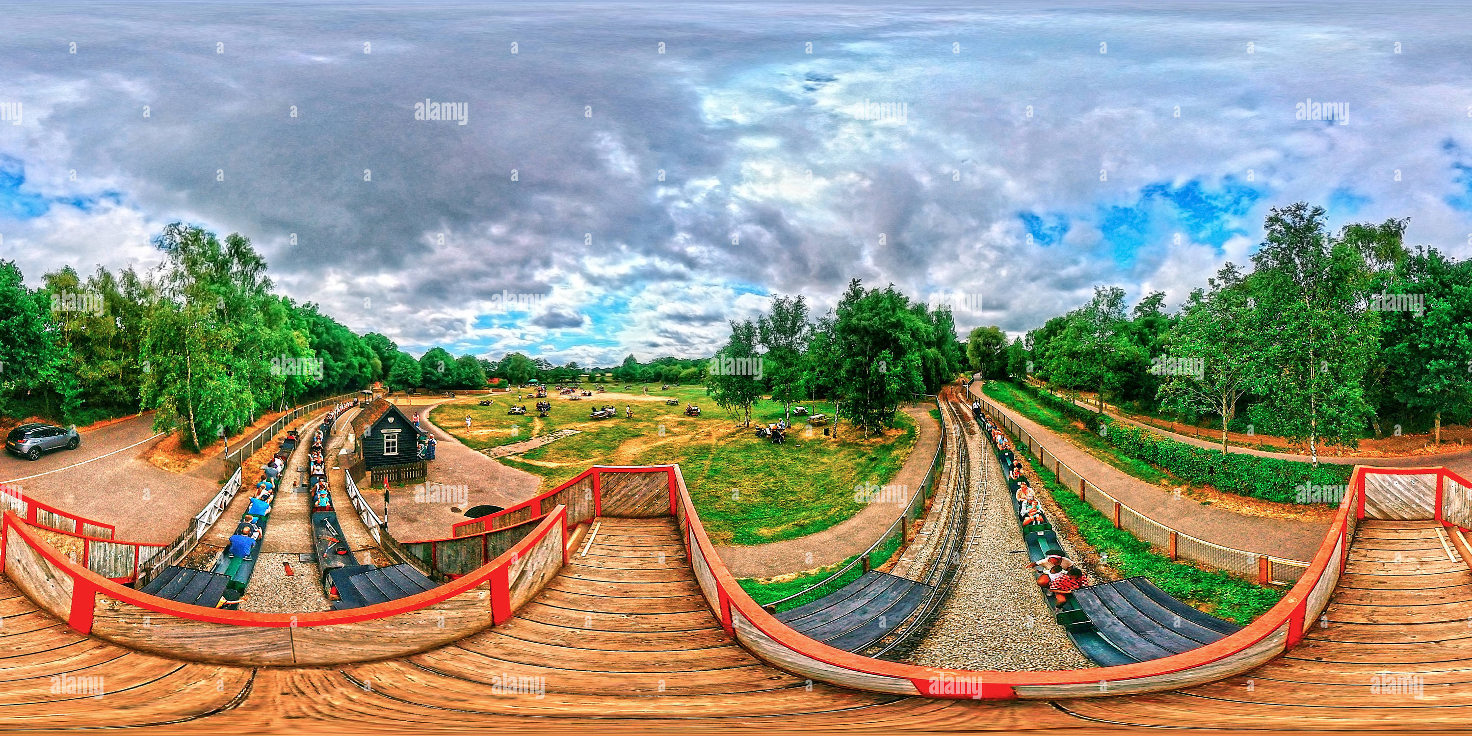 360° view of Moors Valley Country Park and Railway in Dorset, united ...