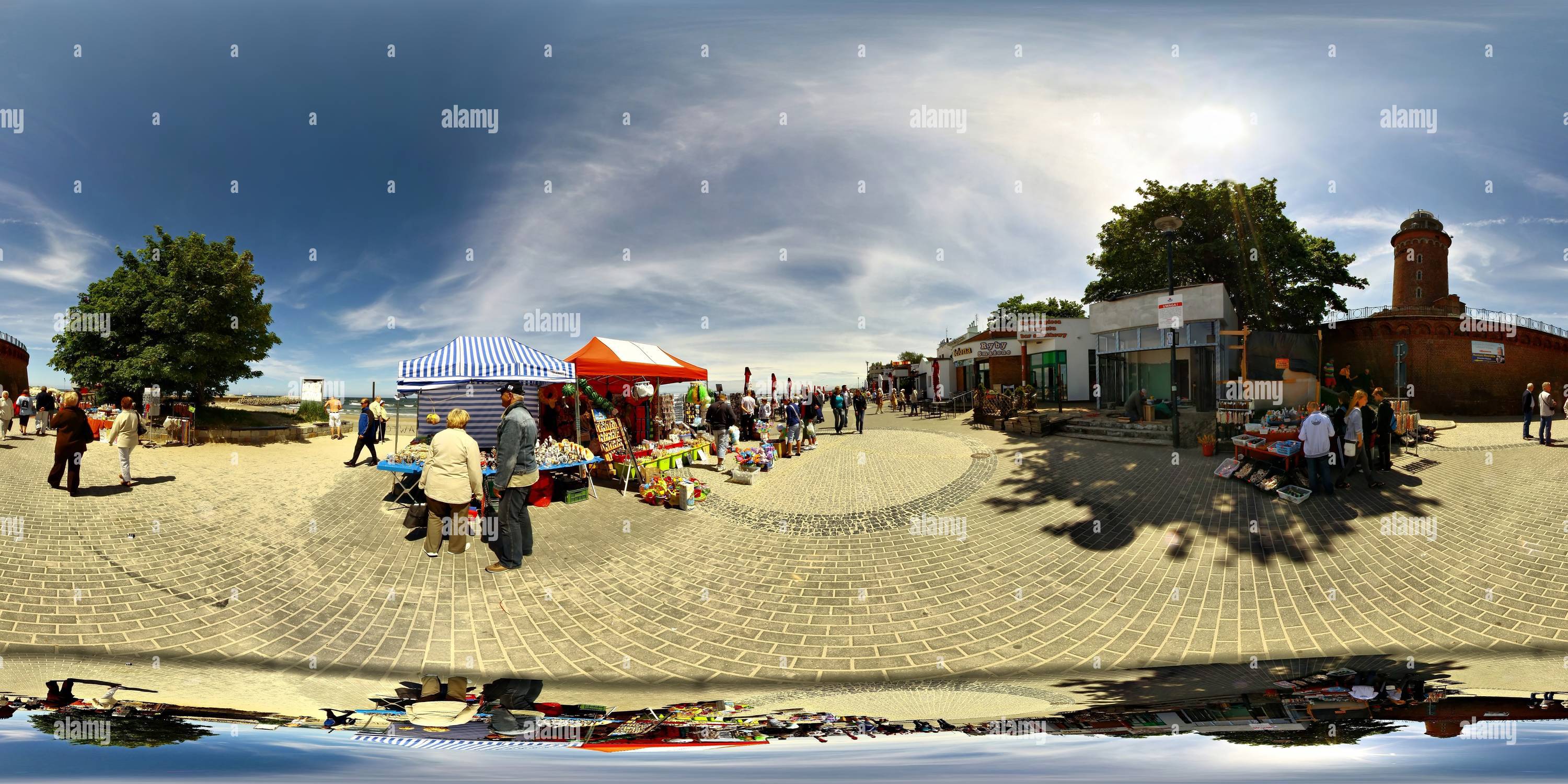 360° view of Kolobrzeg, promenade in June - Alamy