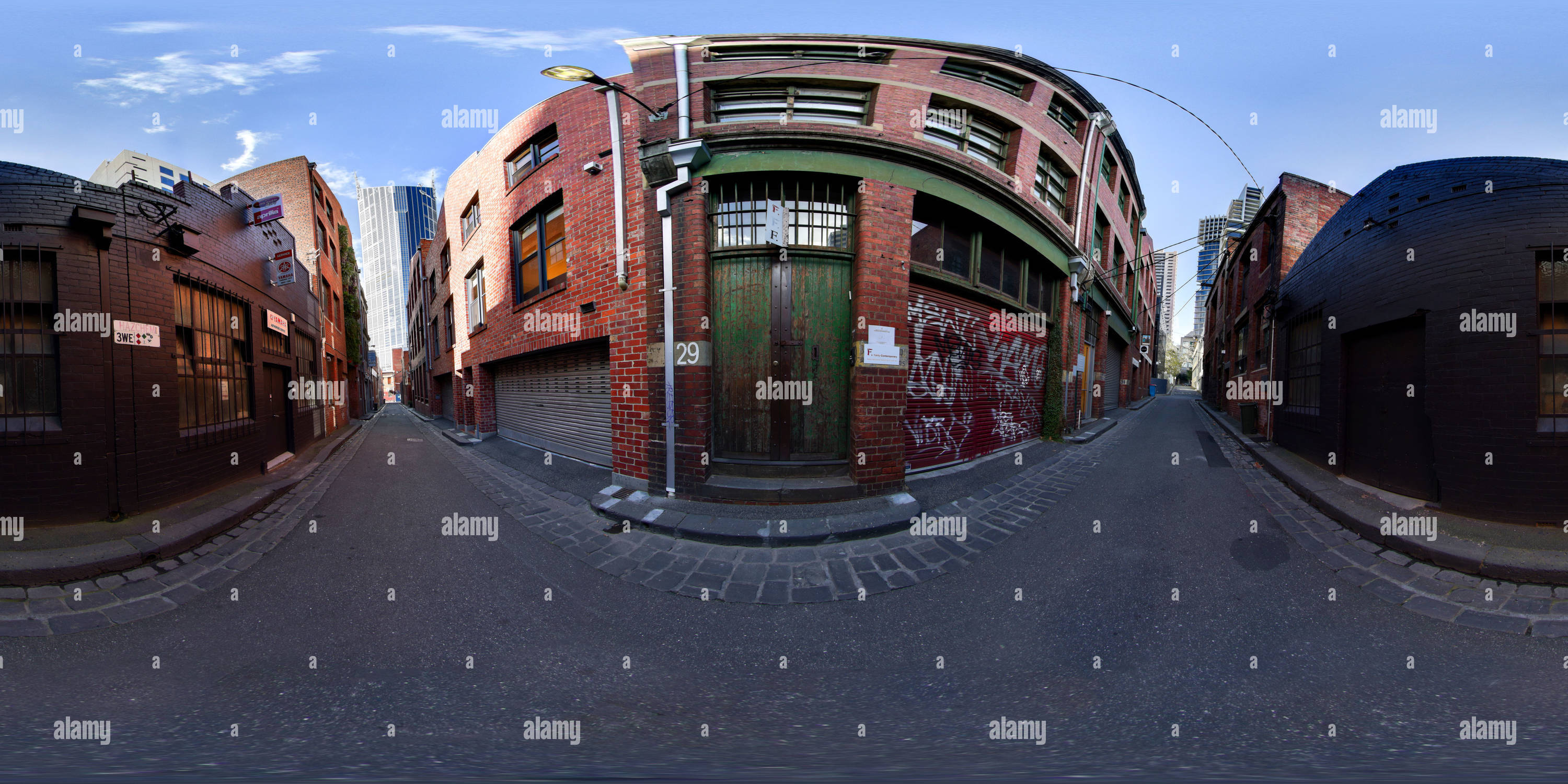 360° view of McClean Alley - Melbourne CBD - Alamy