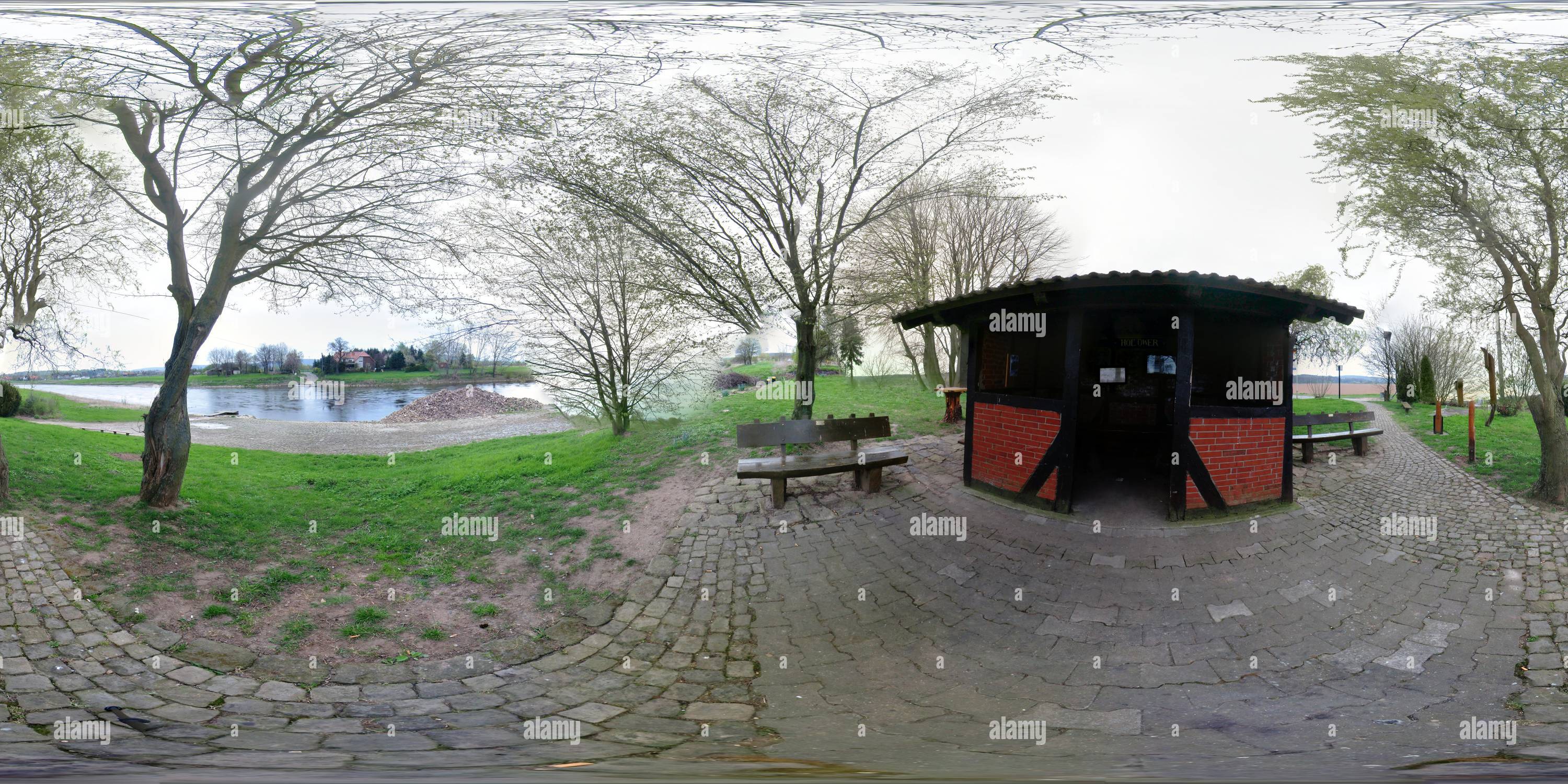 360° view of Weserfähre bei Veltheim - Alamy
