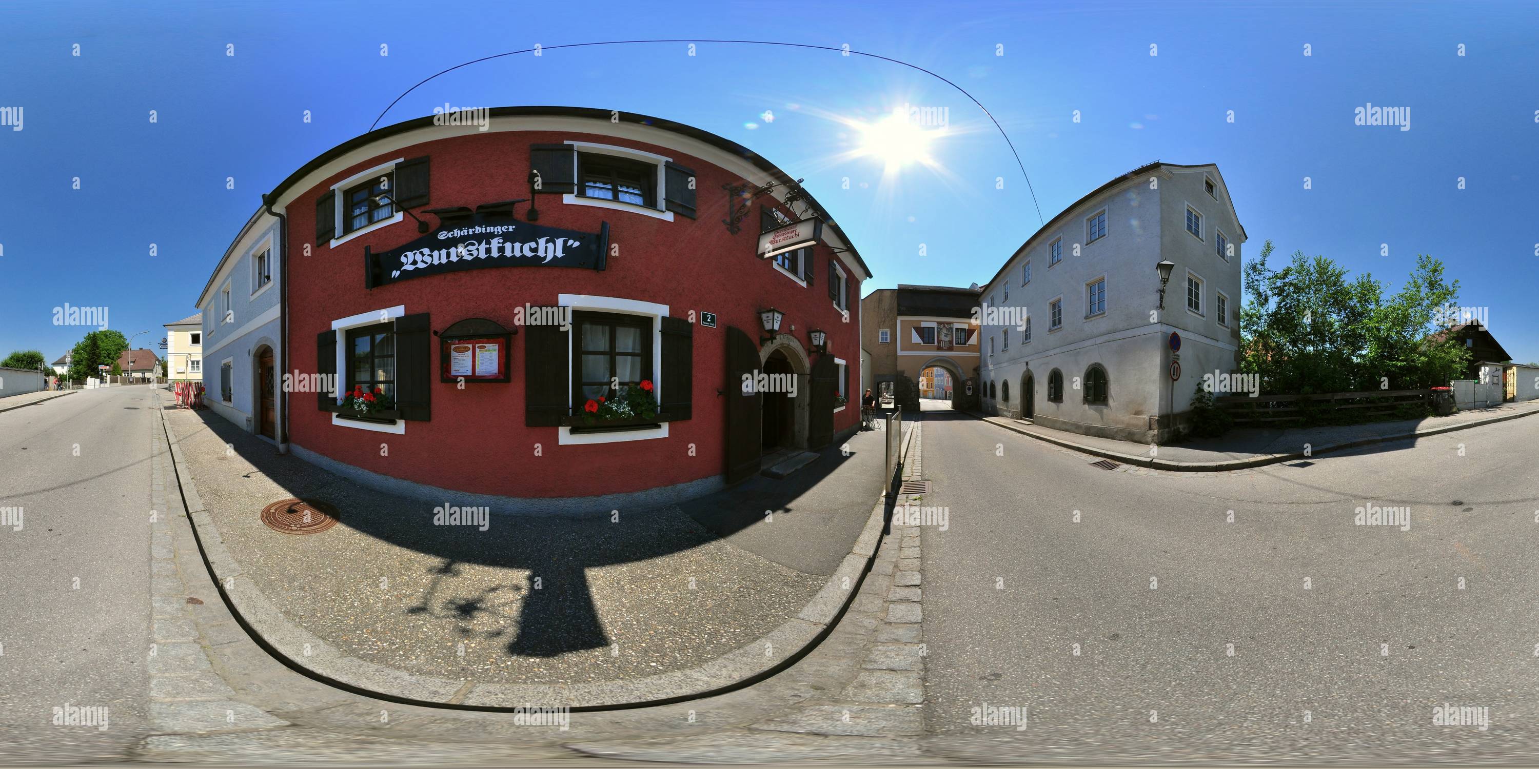 360° view of Schärding - Passauer Tor - Alamy