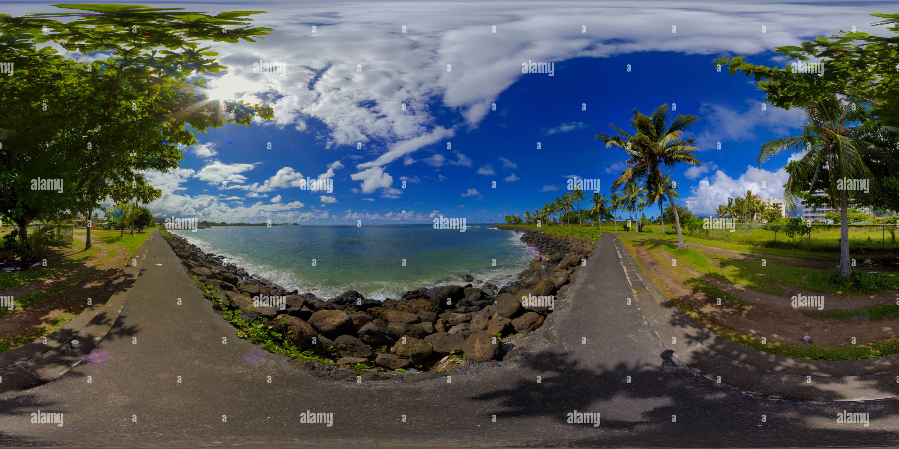 360° view of Waterfront walk in Apia - Alamy