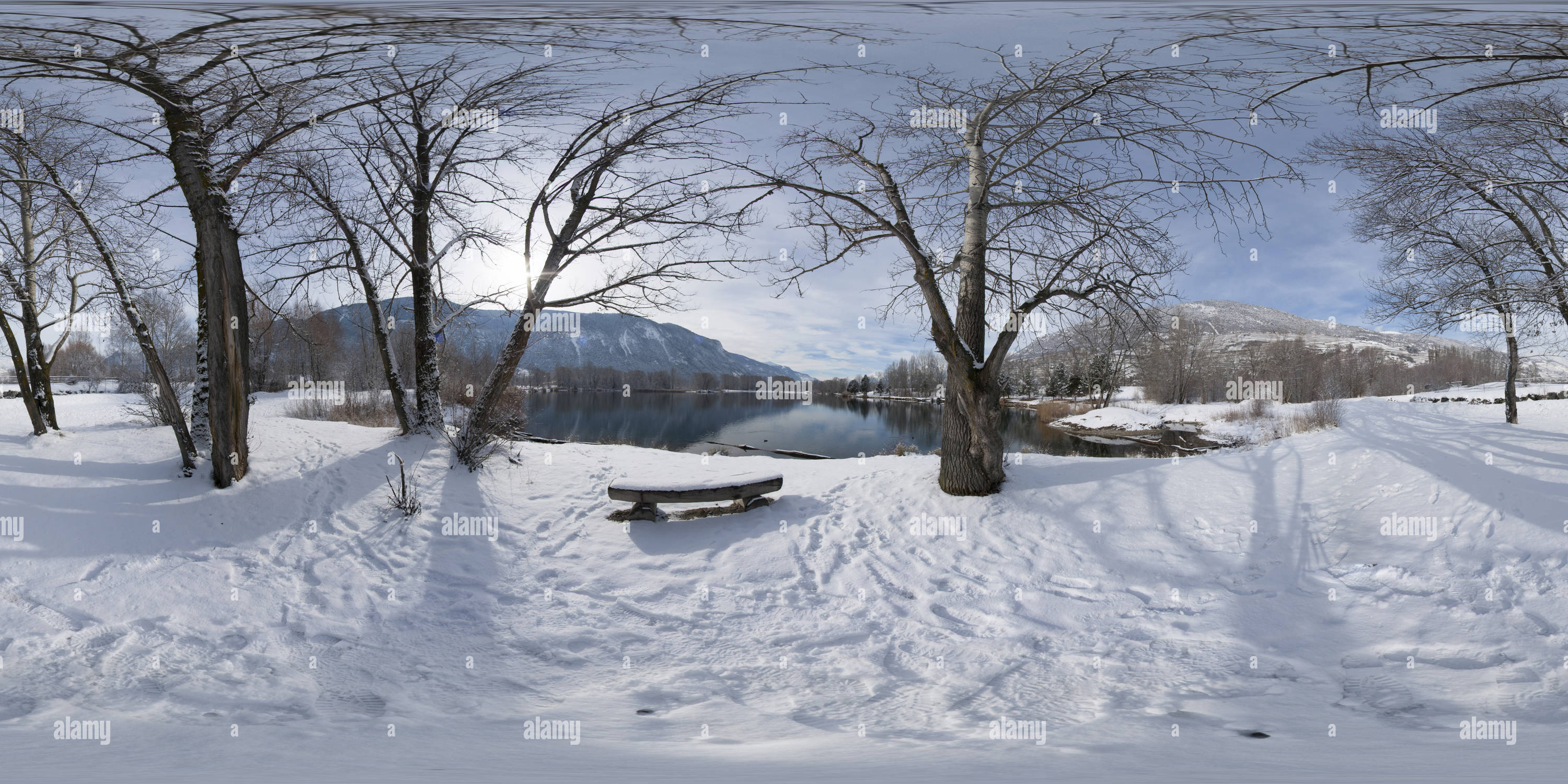 360° view of Lac de la Bréche - Alamy