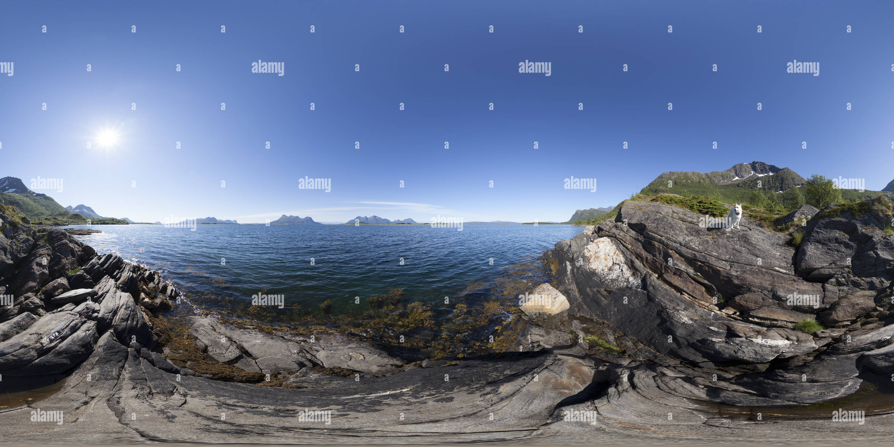 360° view of Ocean view in Steigen, Norway - Alamy