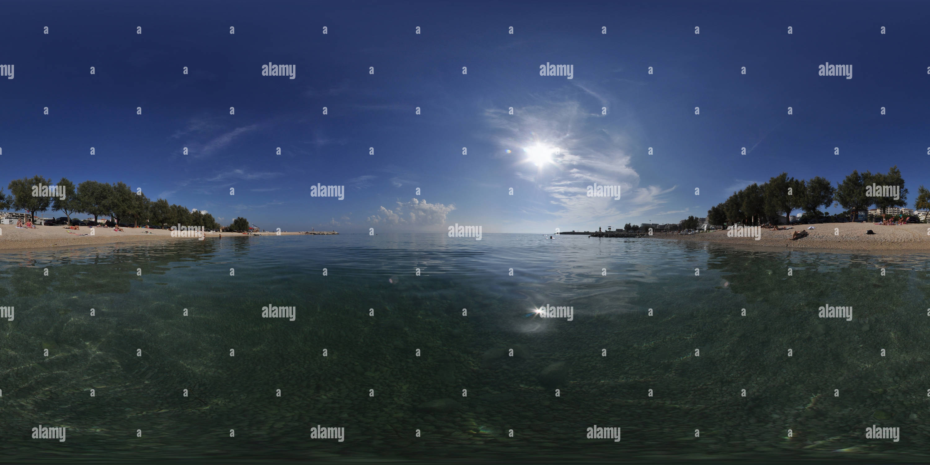 360° view of Split, Znjan Beach - Alamy