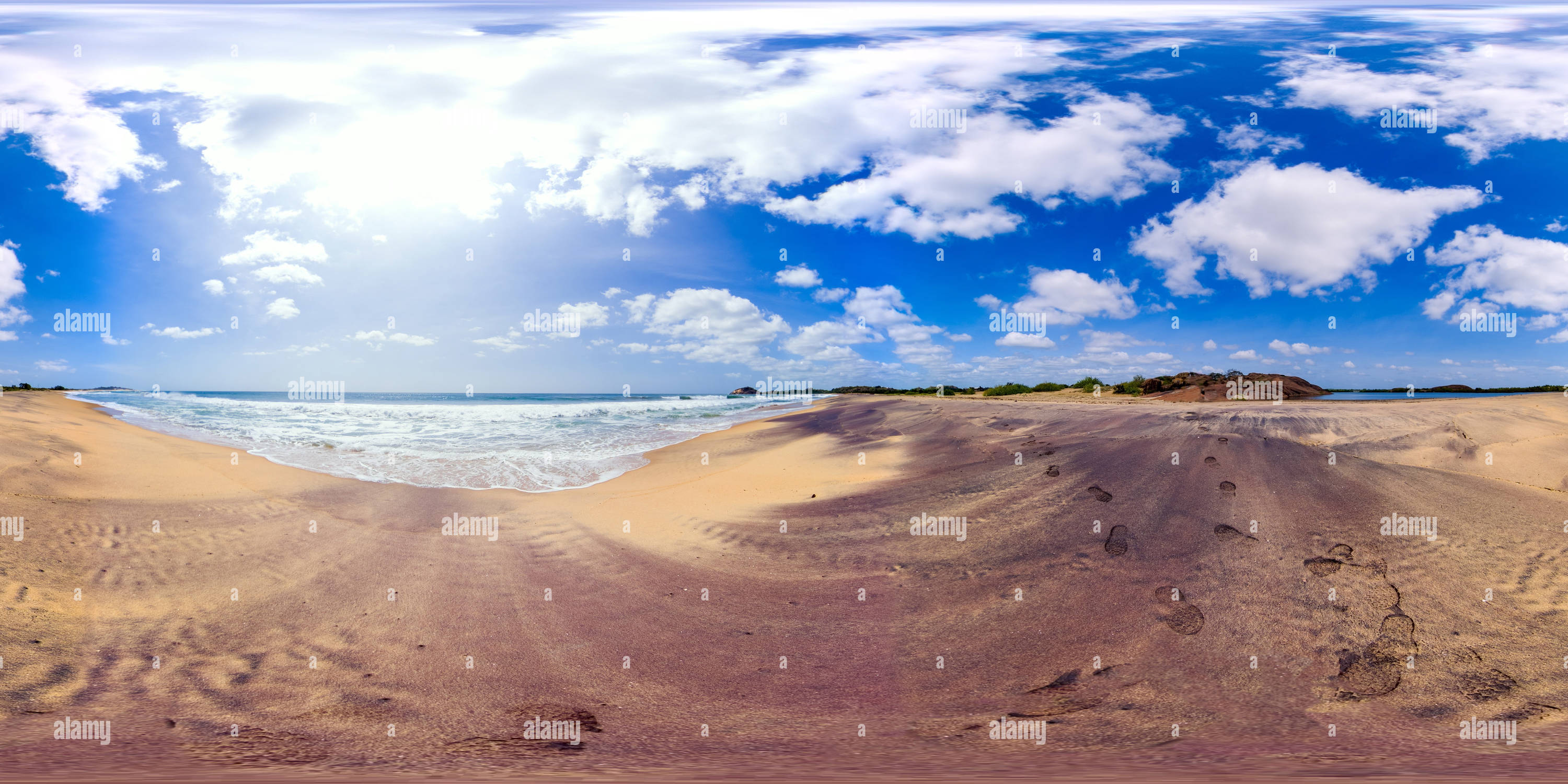 360° view of Beautiful beach in Sri Lanka. 360 panorama VR - Alamy