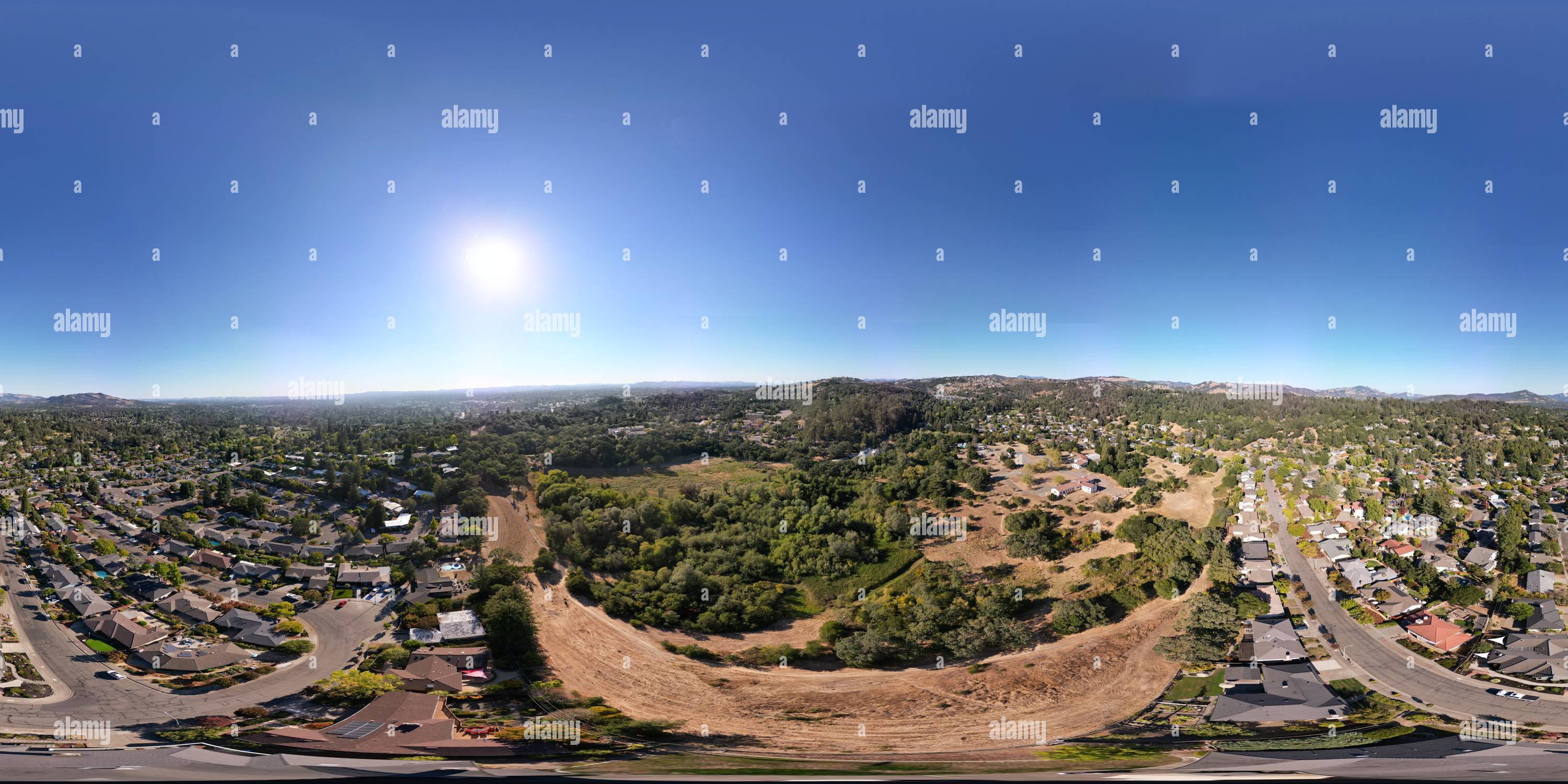 360° view of Hidden Valley Santa Rosa Aerial - Alamy