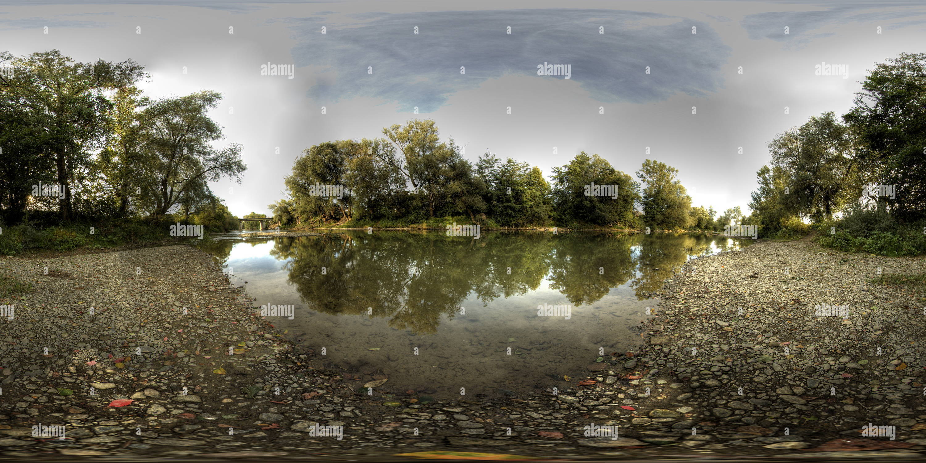 360° view of Lapus River at Coruia, Romania - Alamy