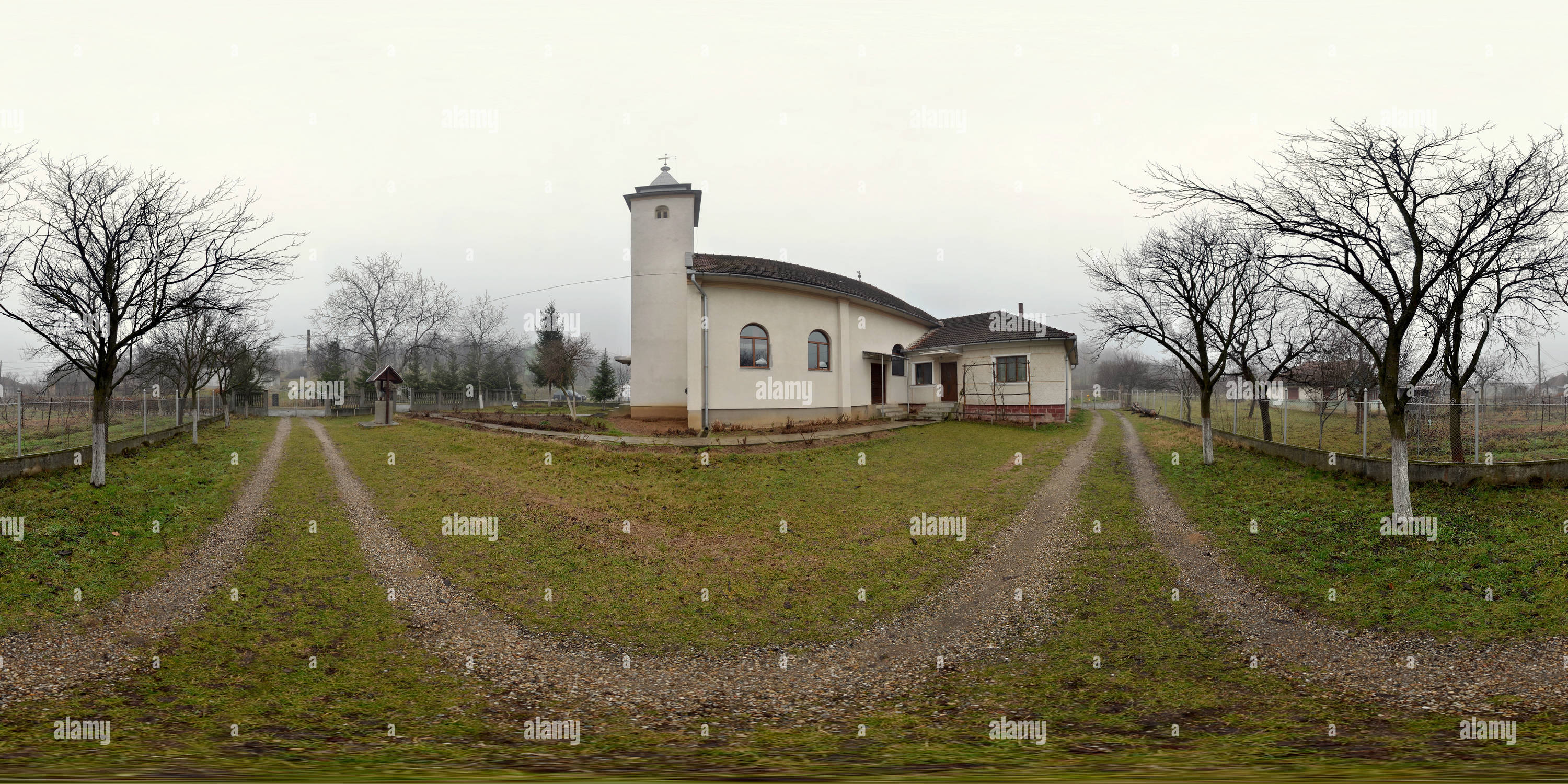 360° view of Calvinist reformed church, Viile Apei, Romania - Alamy
