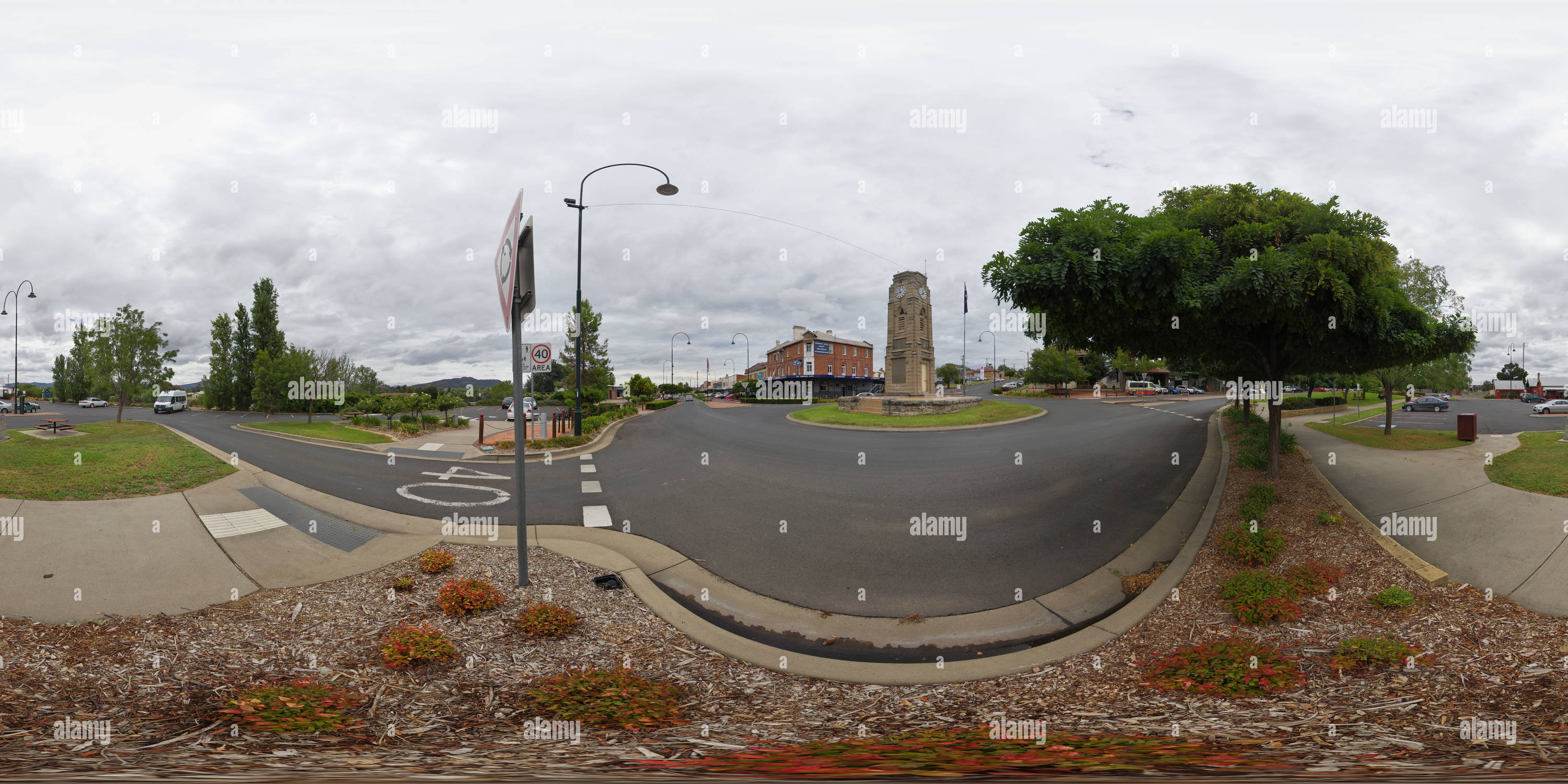 360° view of Quirindi Clock Tower - Alamy