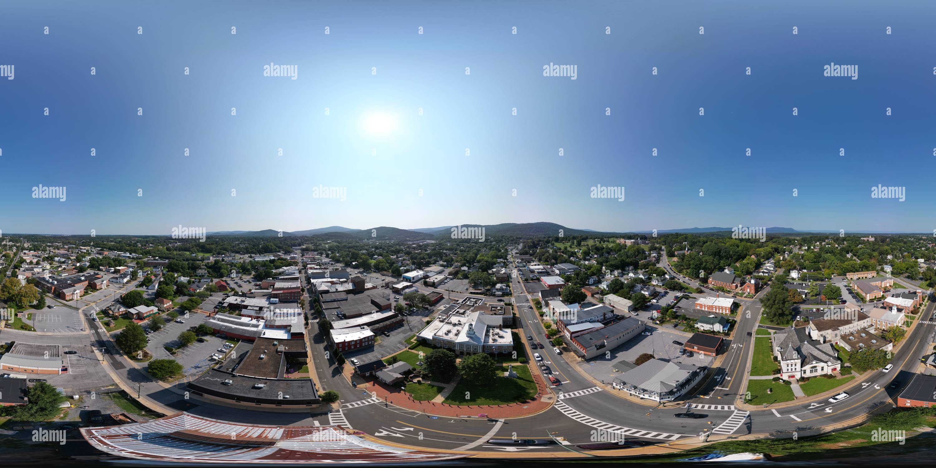 360° view of Above Old Town Front Royal - Alamy