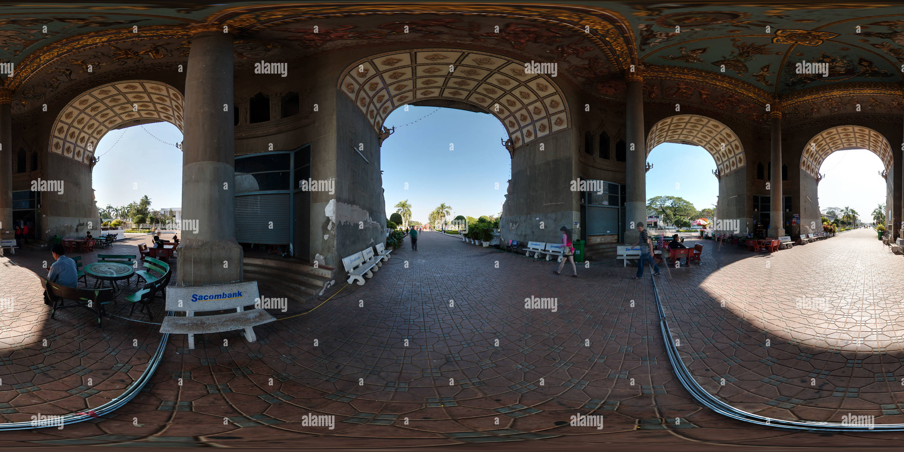 360° view of Inside Patuxay Monument, Vientiane, Laos - Alamy
