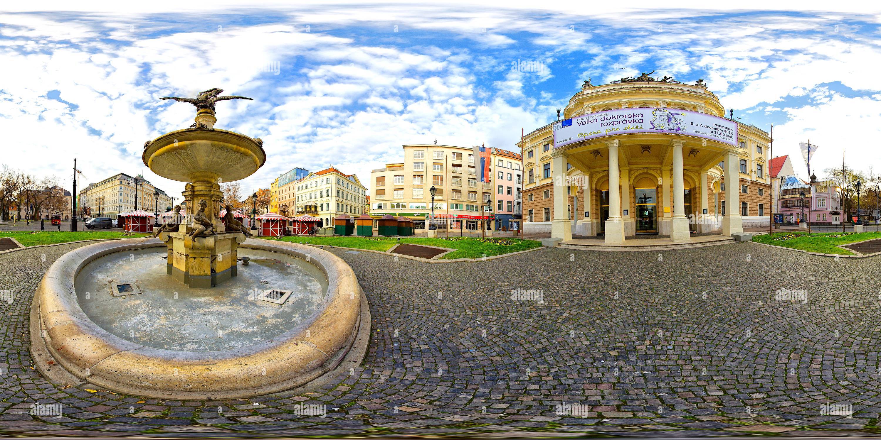 360° view of Bratislava - Slovenské Národné Divadlo - Alamy