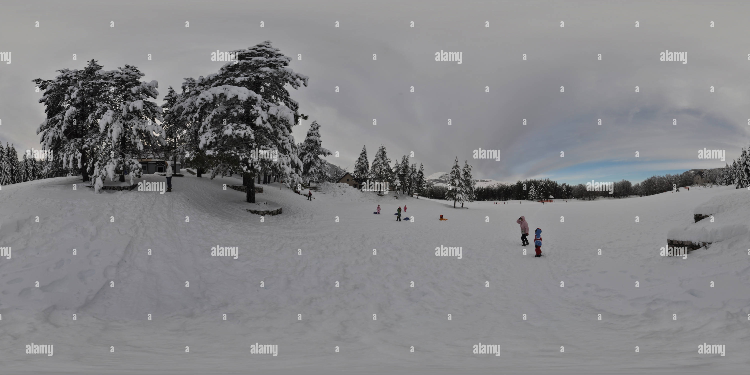 360° view of Ivanova Korita - Snow 2014 - Alamy