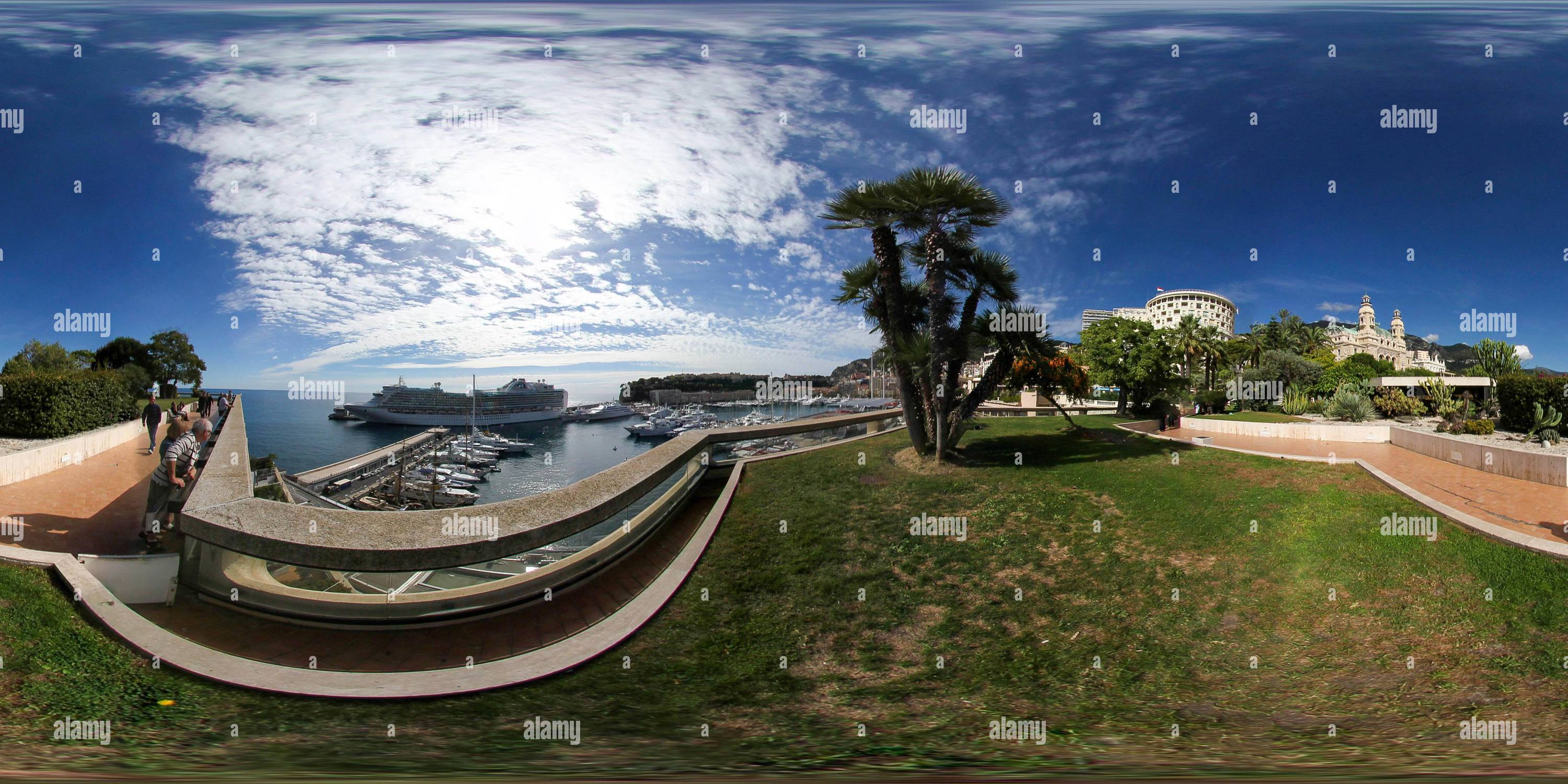 360° view of Port Hercule view from Monaco Terraces - Alamy