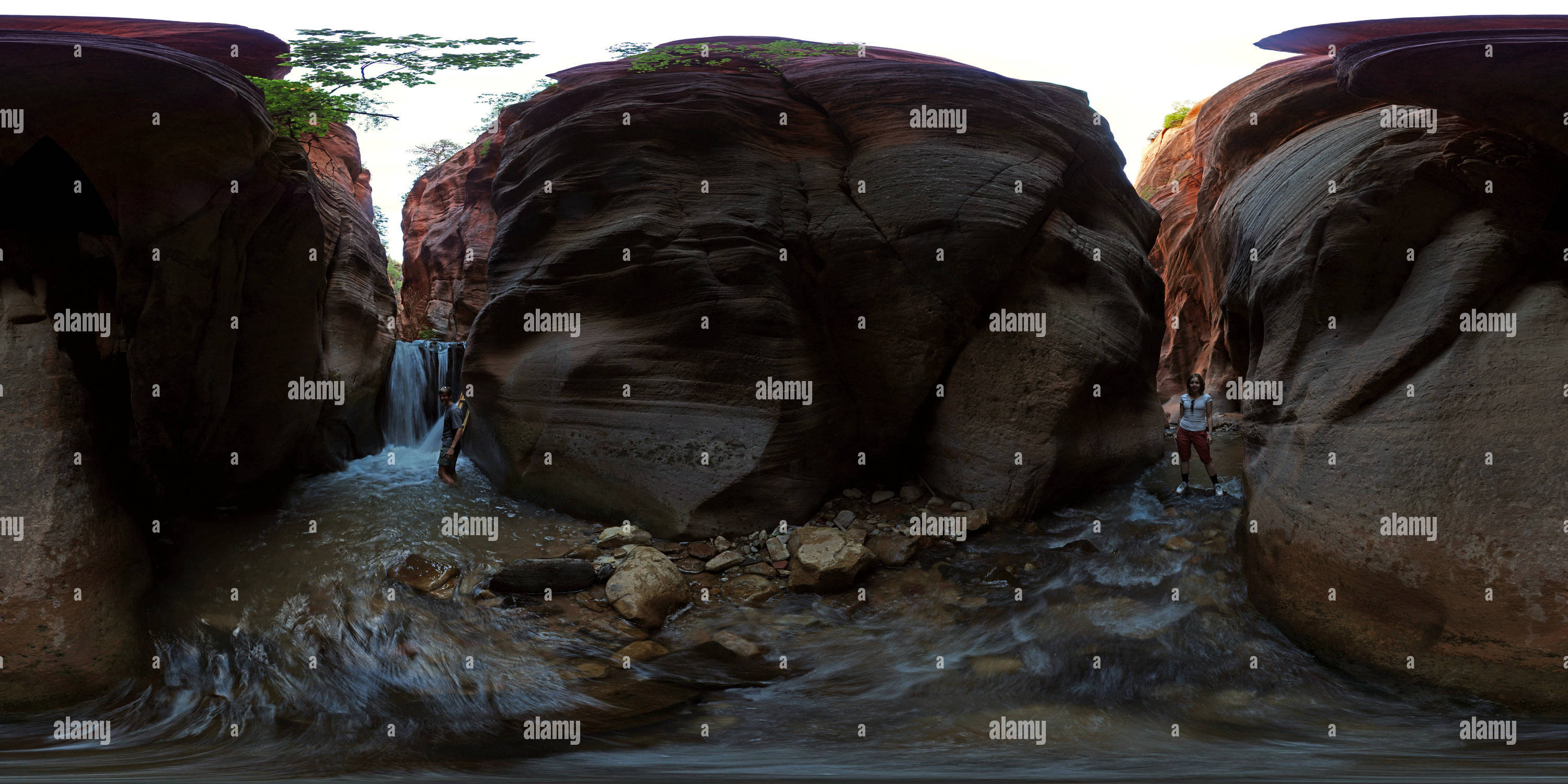 360° view of Upper Falls in Kanarra Creek - Alamy