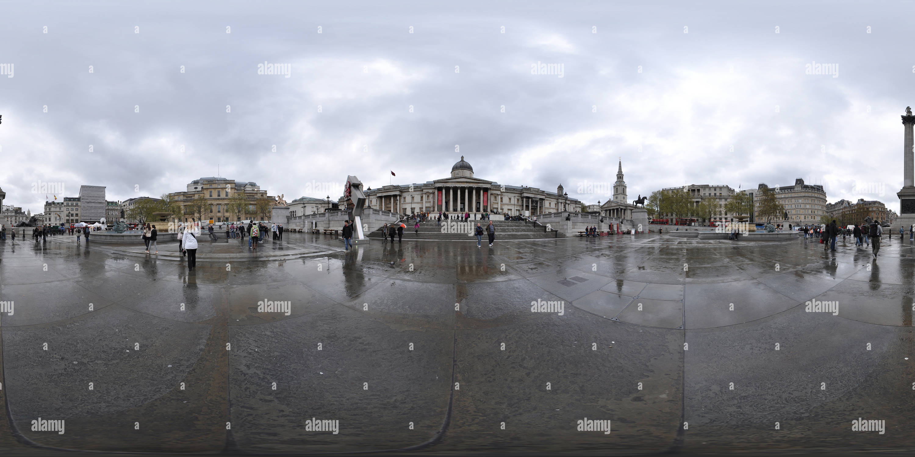 360° view of London, Trafalgar Square - Alamy