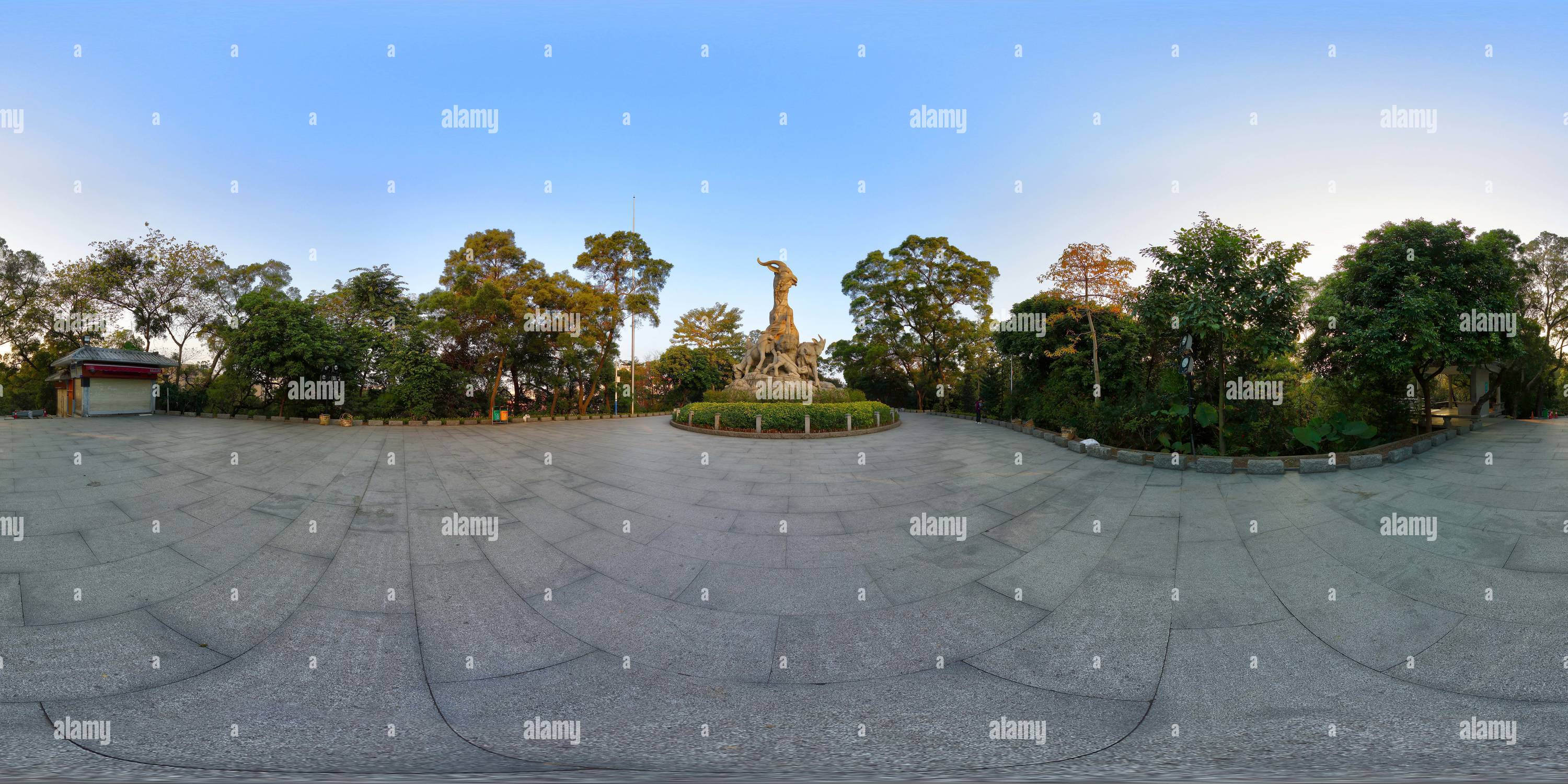 360° view of Guangzhou yuexiu park five-goat stone 2013 - Alamy