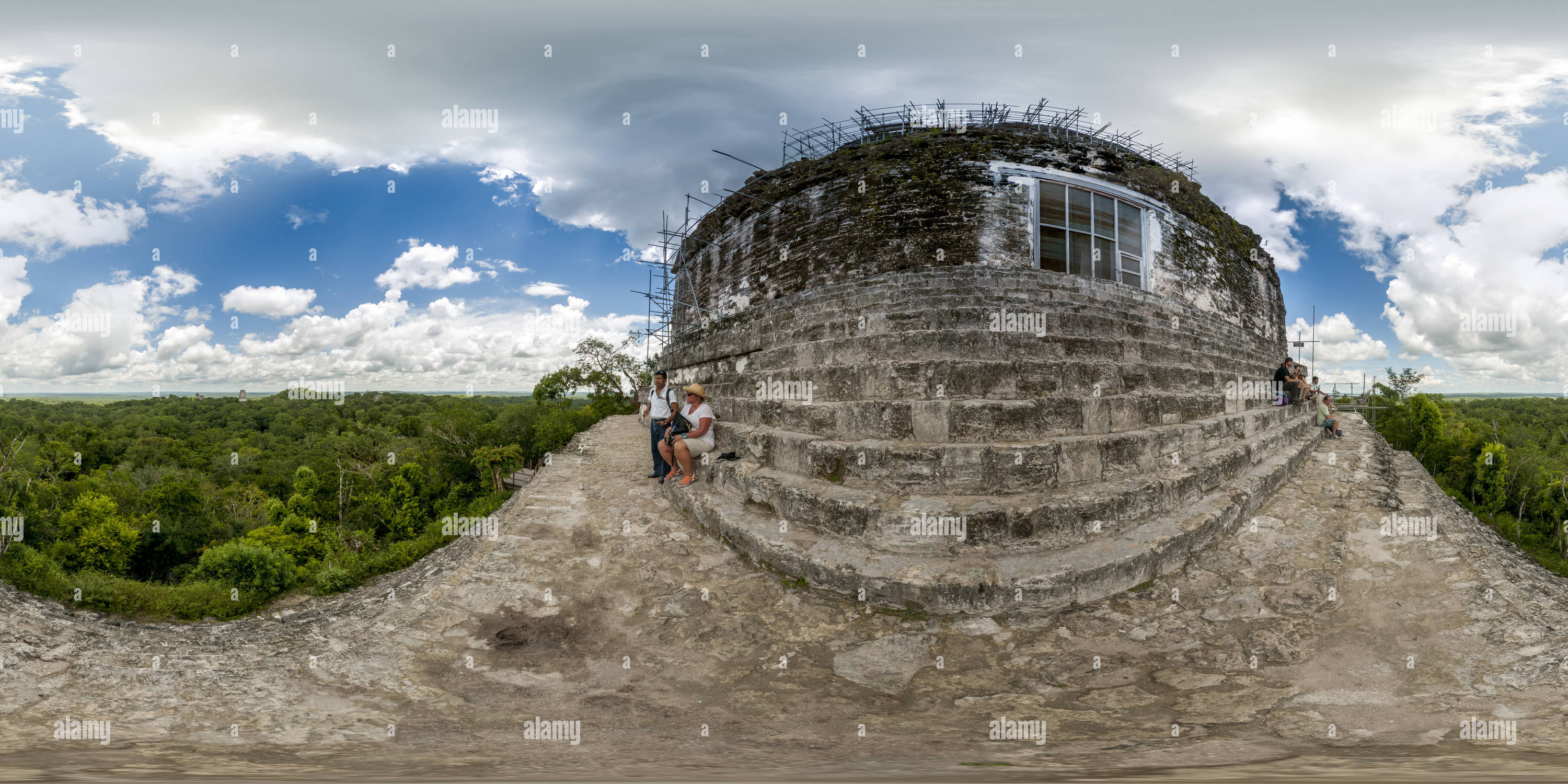 360° view of Tikal Temple IV - Alamy