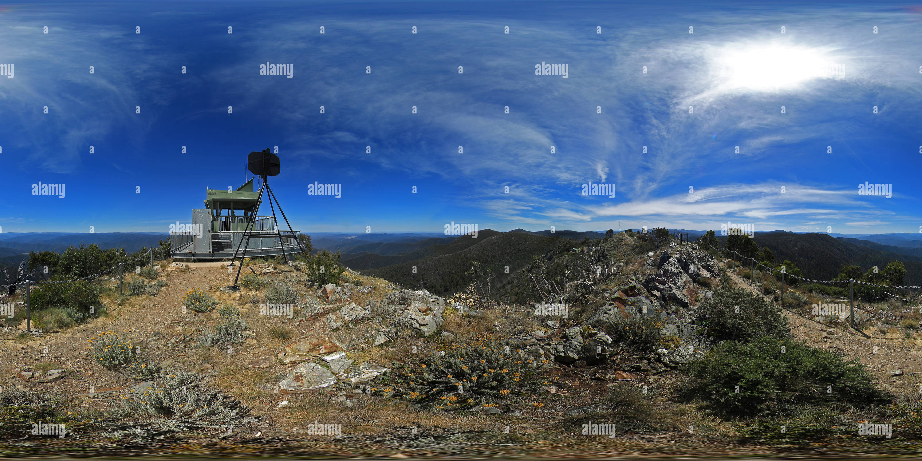 360° view of Pinnacles Fire Tower Lookout - Alamy
