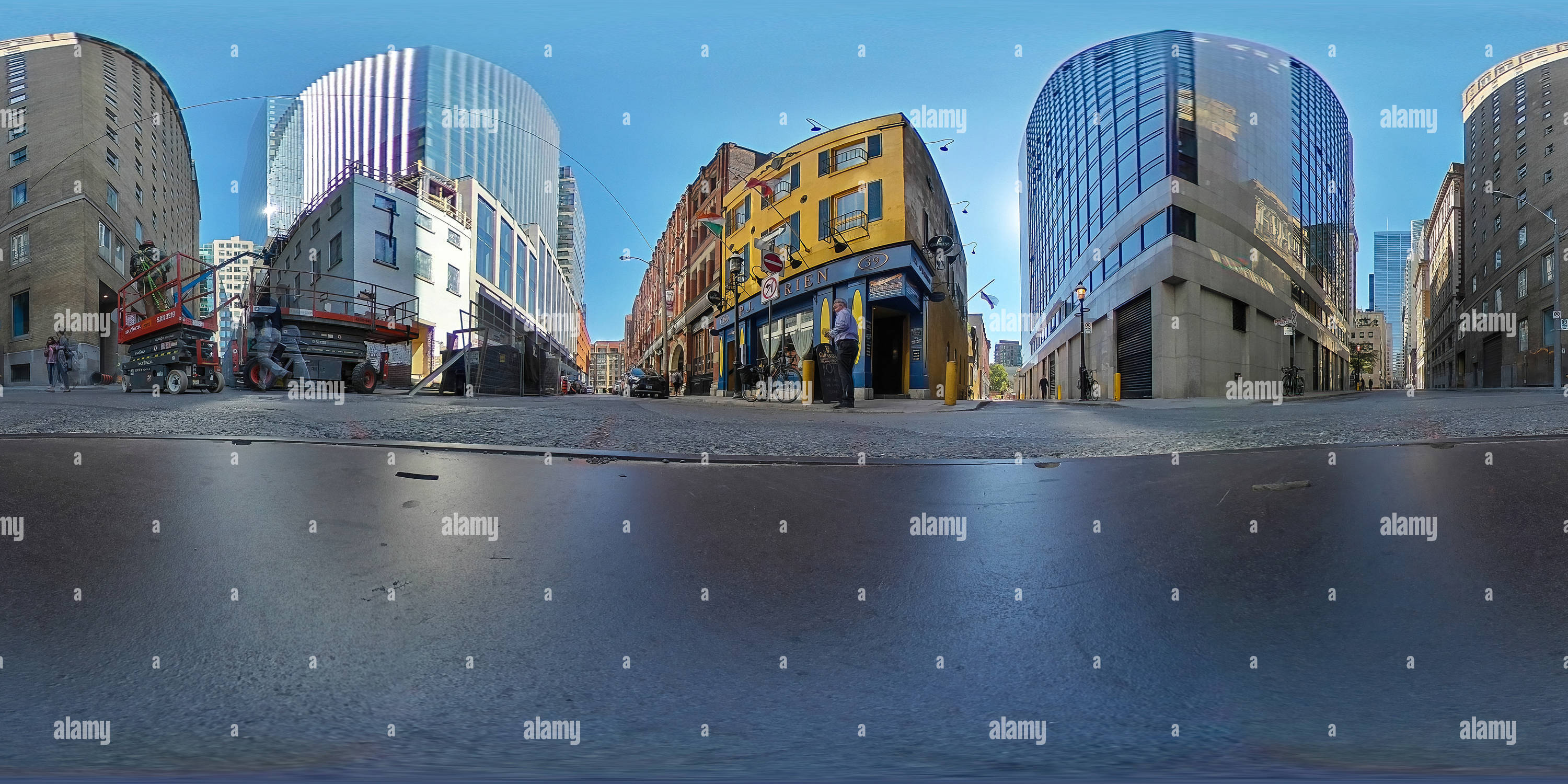360° view of In the Shade of Toronto's Skyscrapers - Alamy