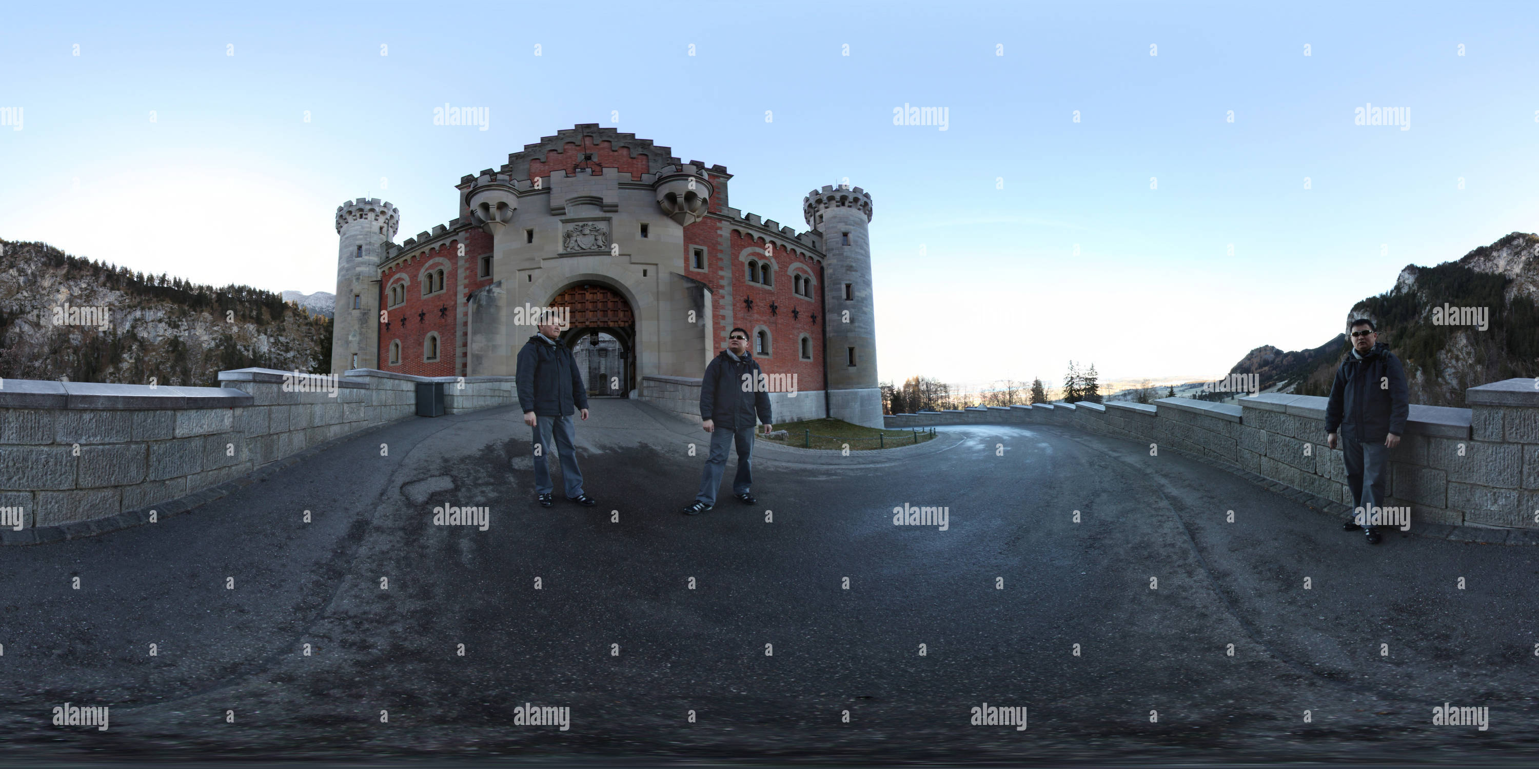 360° view of Neuschwanstein Castle - Front Gate - Alamy