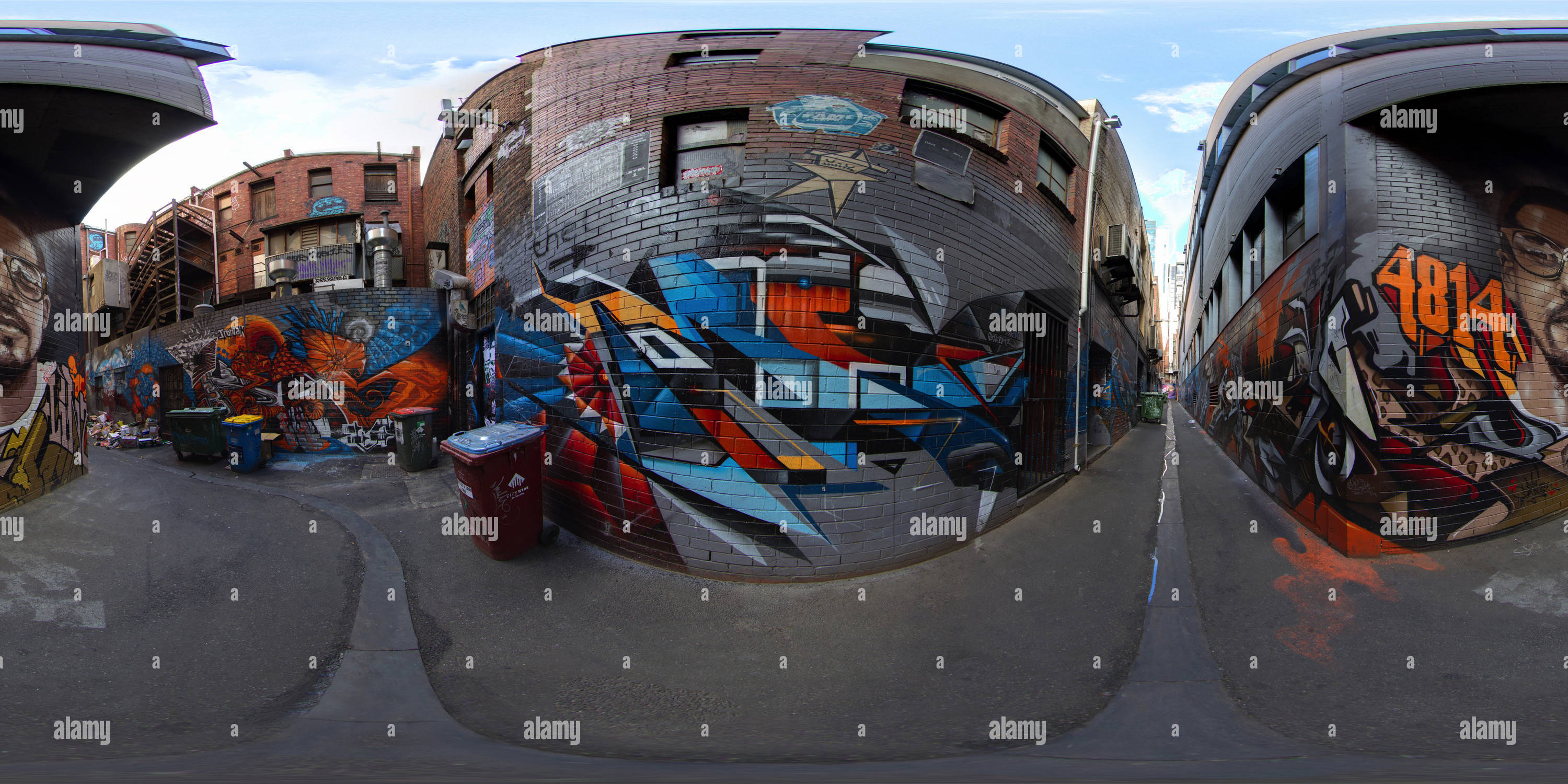 360° view of Croft Alley - Melbourne CBD - Alamy