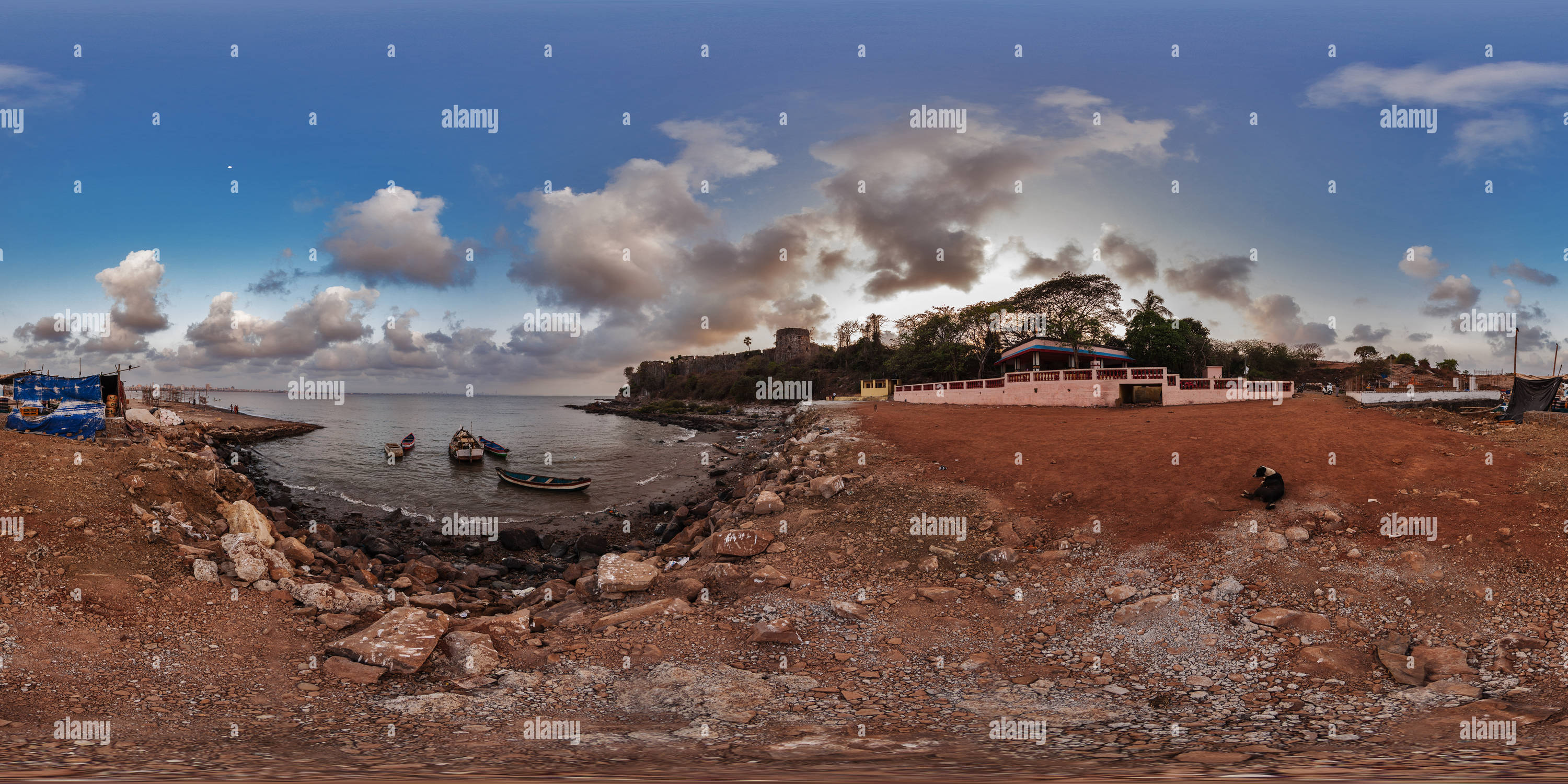 360° view of Madh Fort Sunset - Alamy