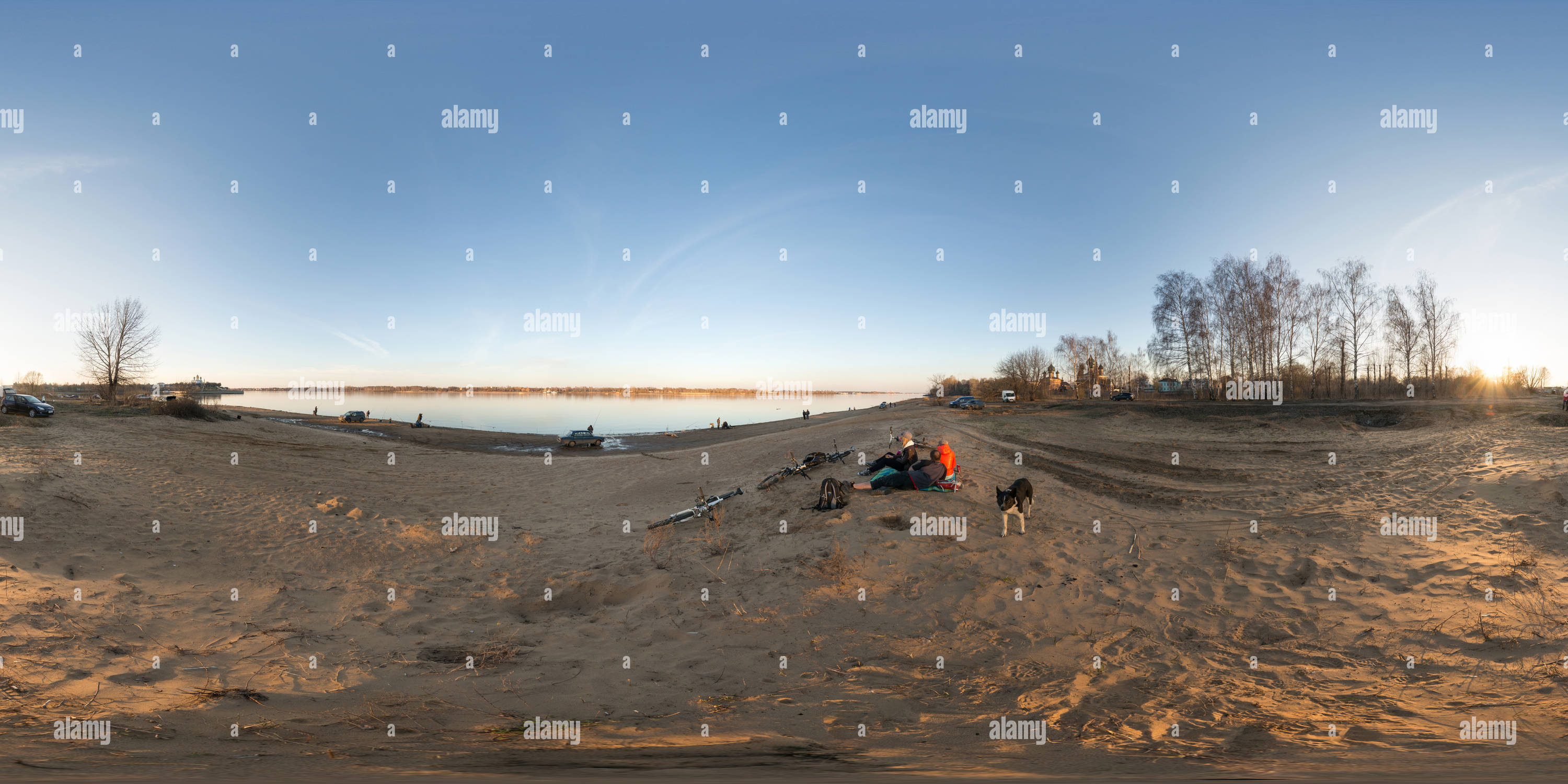 360° view of Beach "Korovniki" on the Volga - Alamy