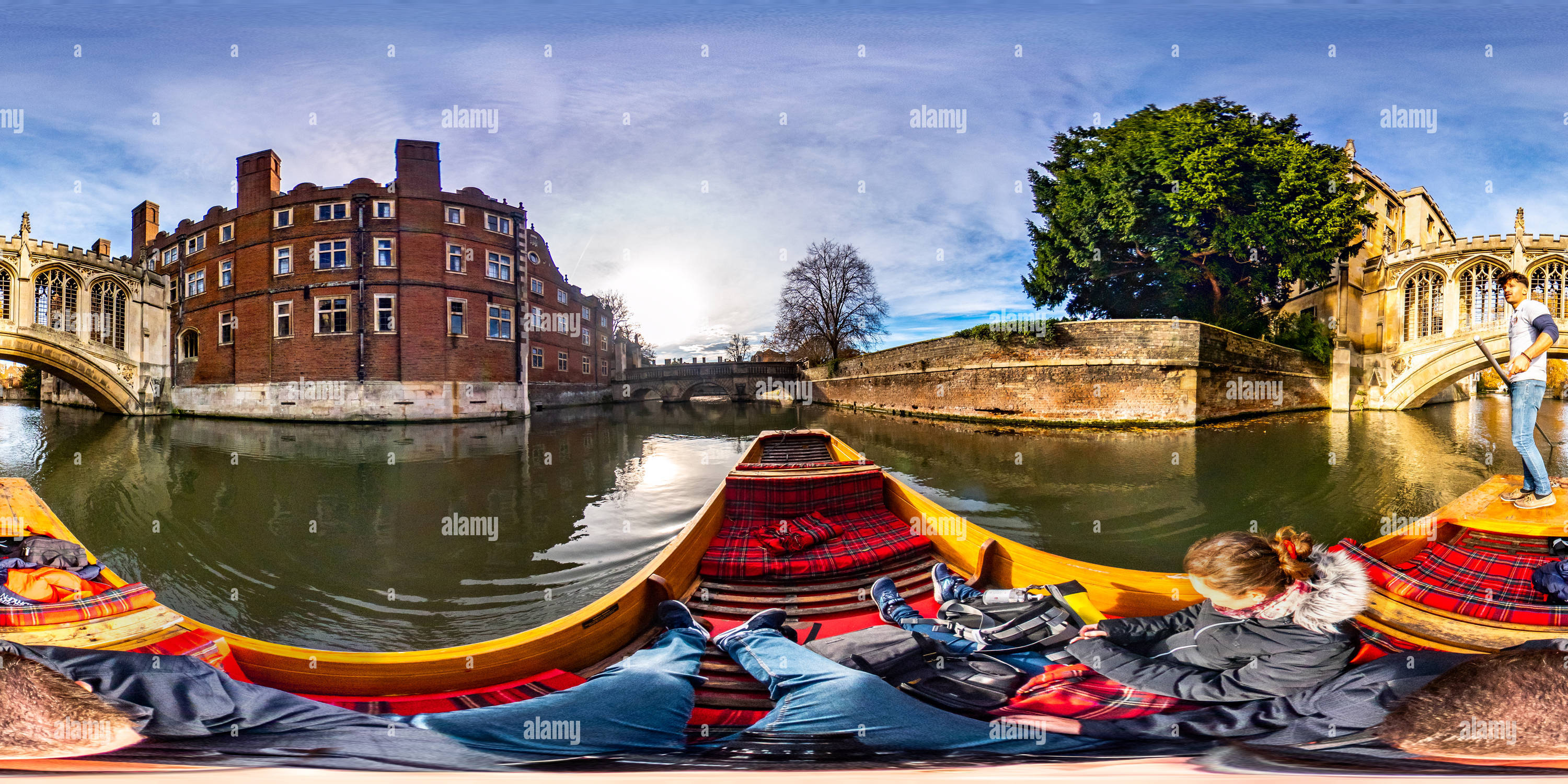 360° view of Punting down Cambridge Backs, Cambridge - Alamy