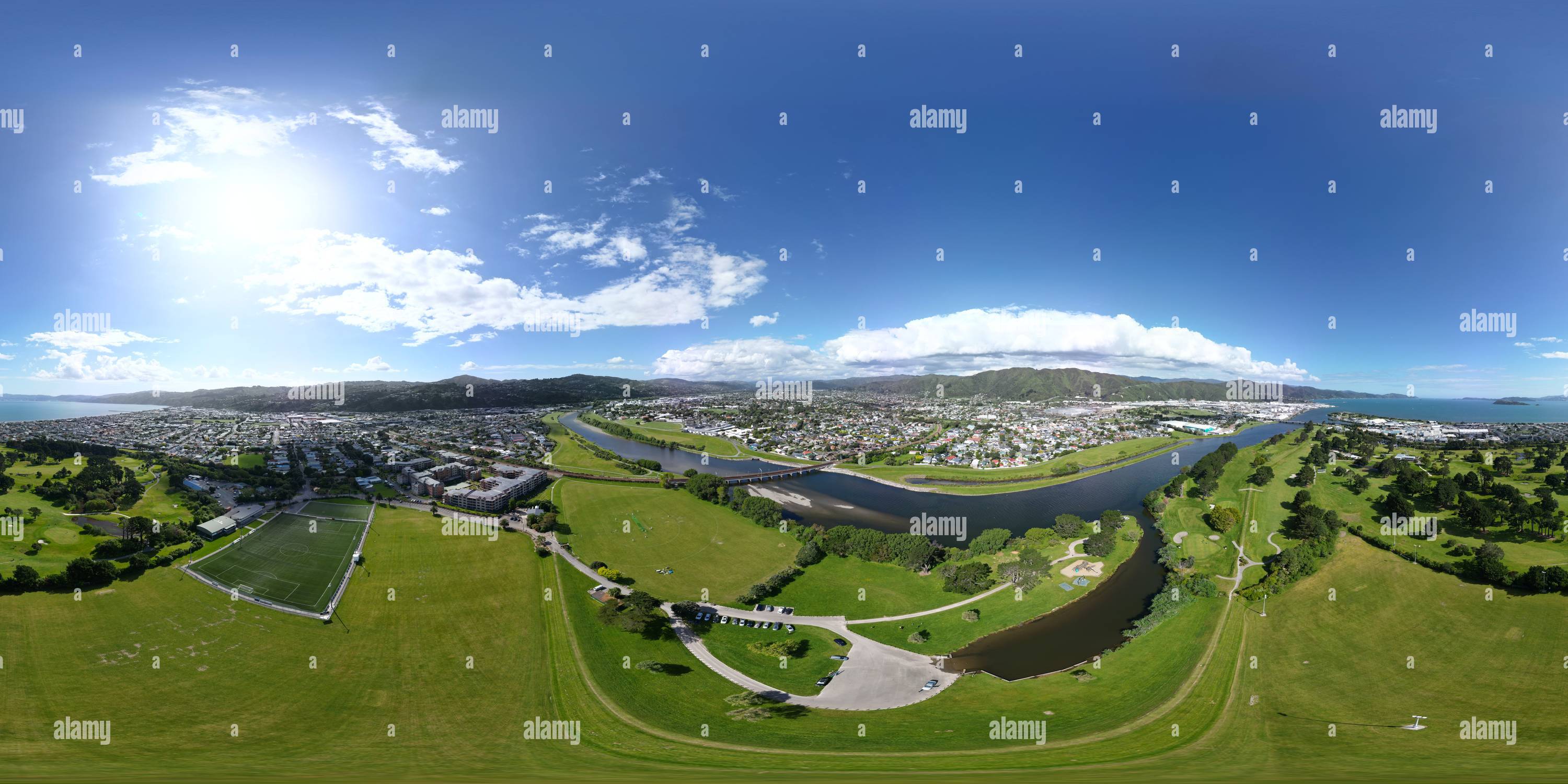 360° view of New Zealand - Lower Hutt - Ava Park 360° @ 120M ALT - Alamy