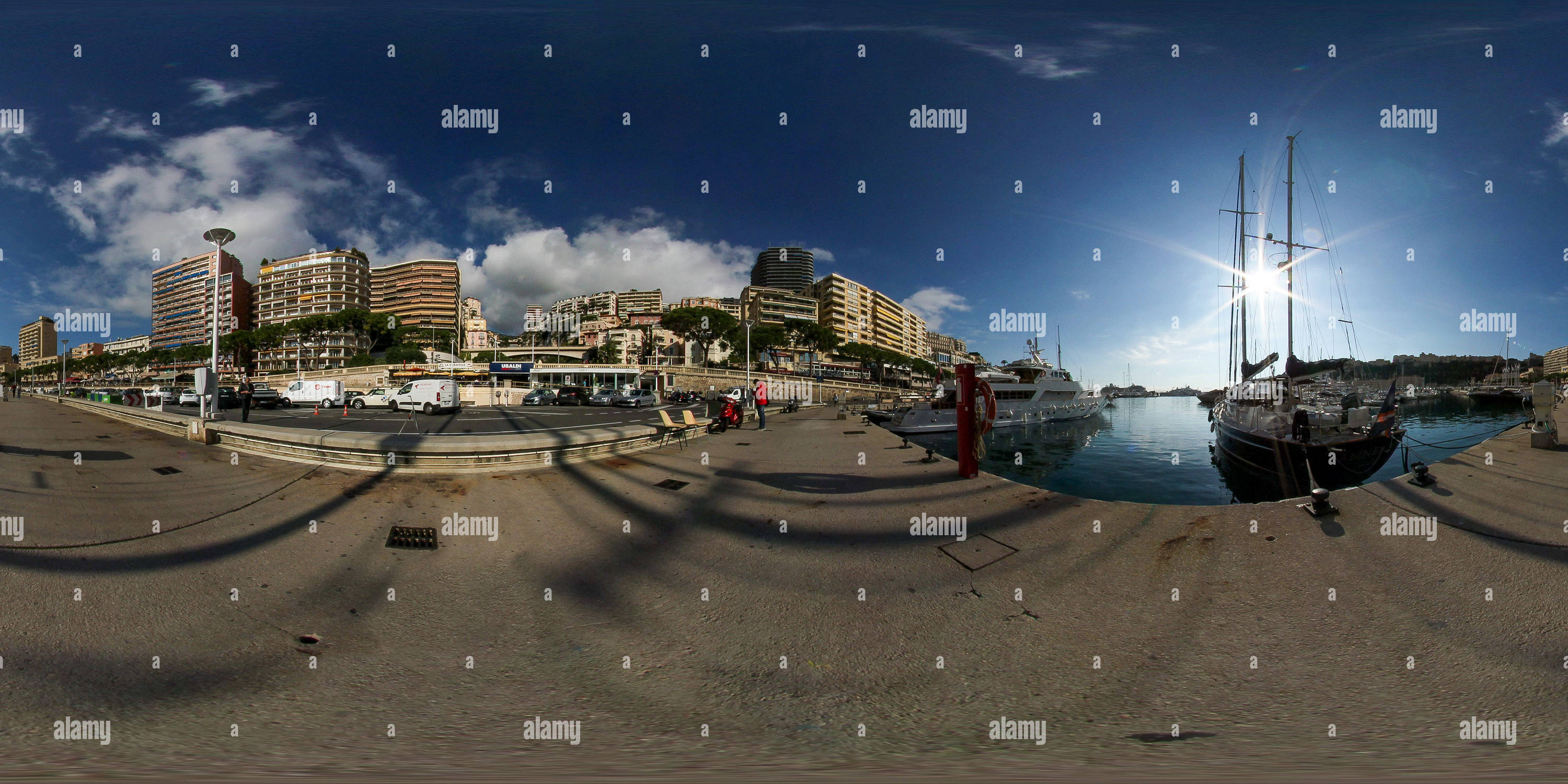 360° view of Port Hercule - Alamy