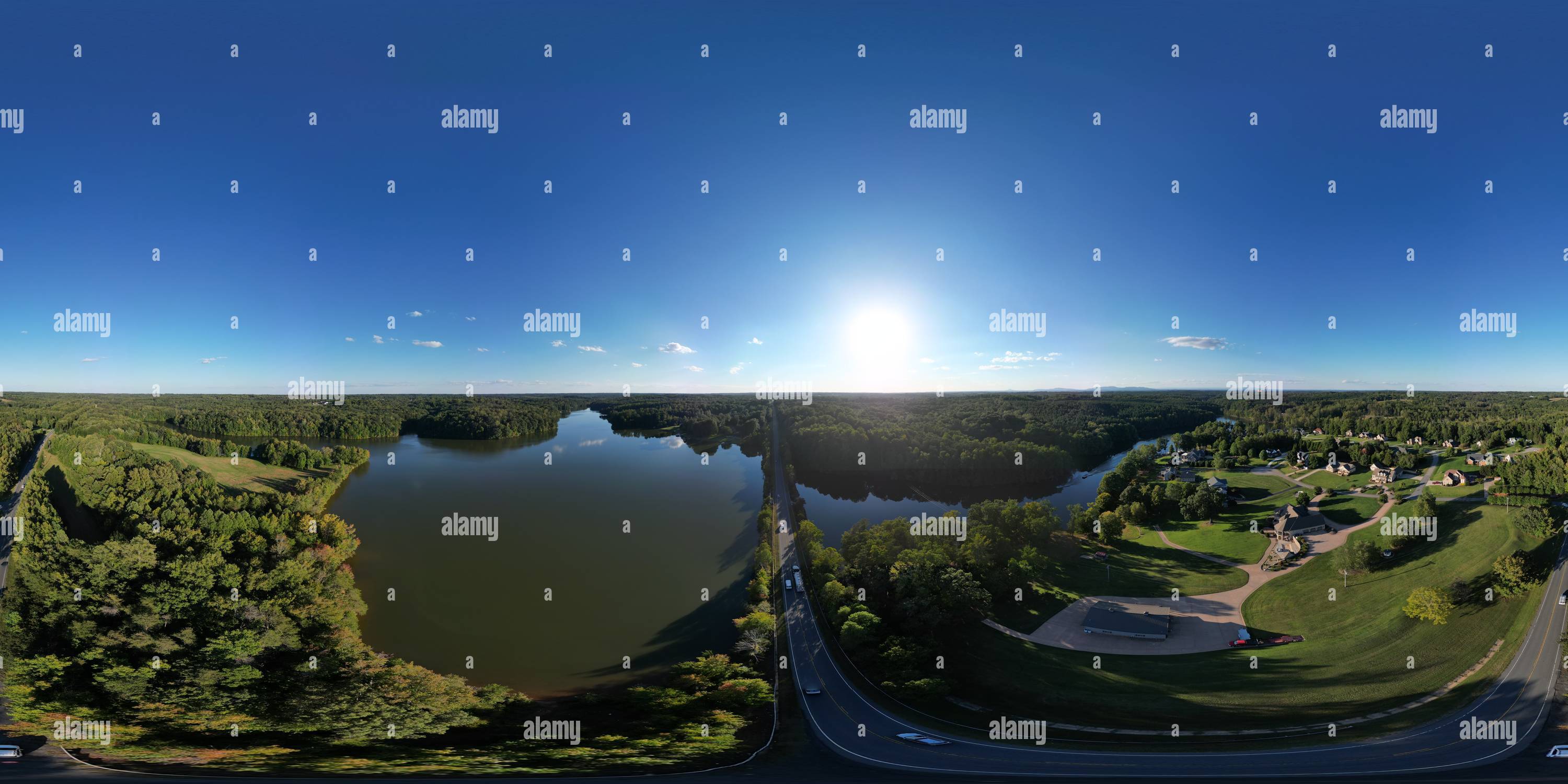 360° view of Above Belews Lake - Alamy
