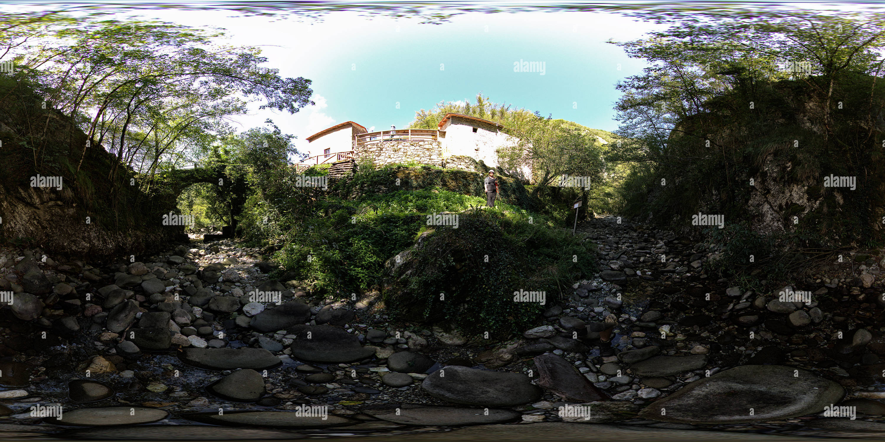 360° view of Creek Orrido di Botri - Alamy