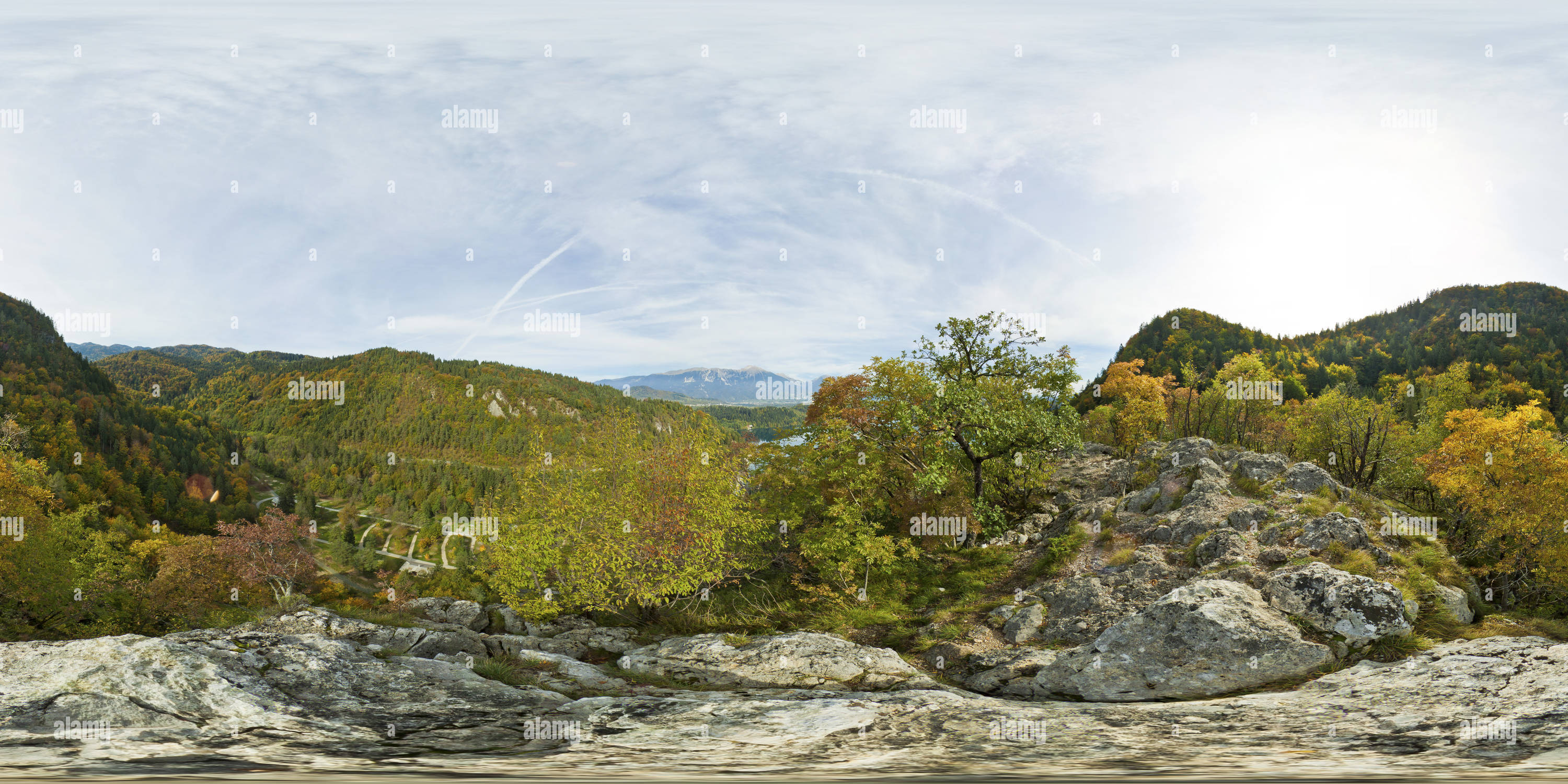 360° view of Panorama from Ojstrica - Alamy