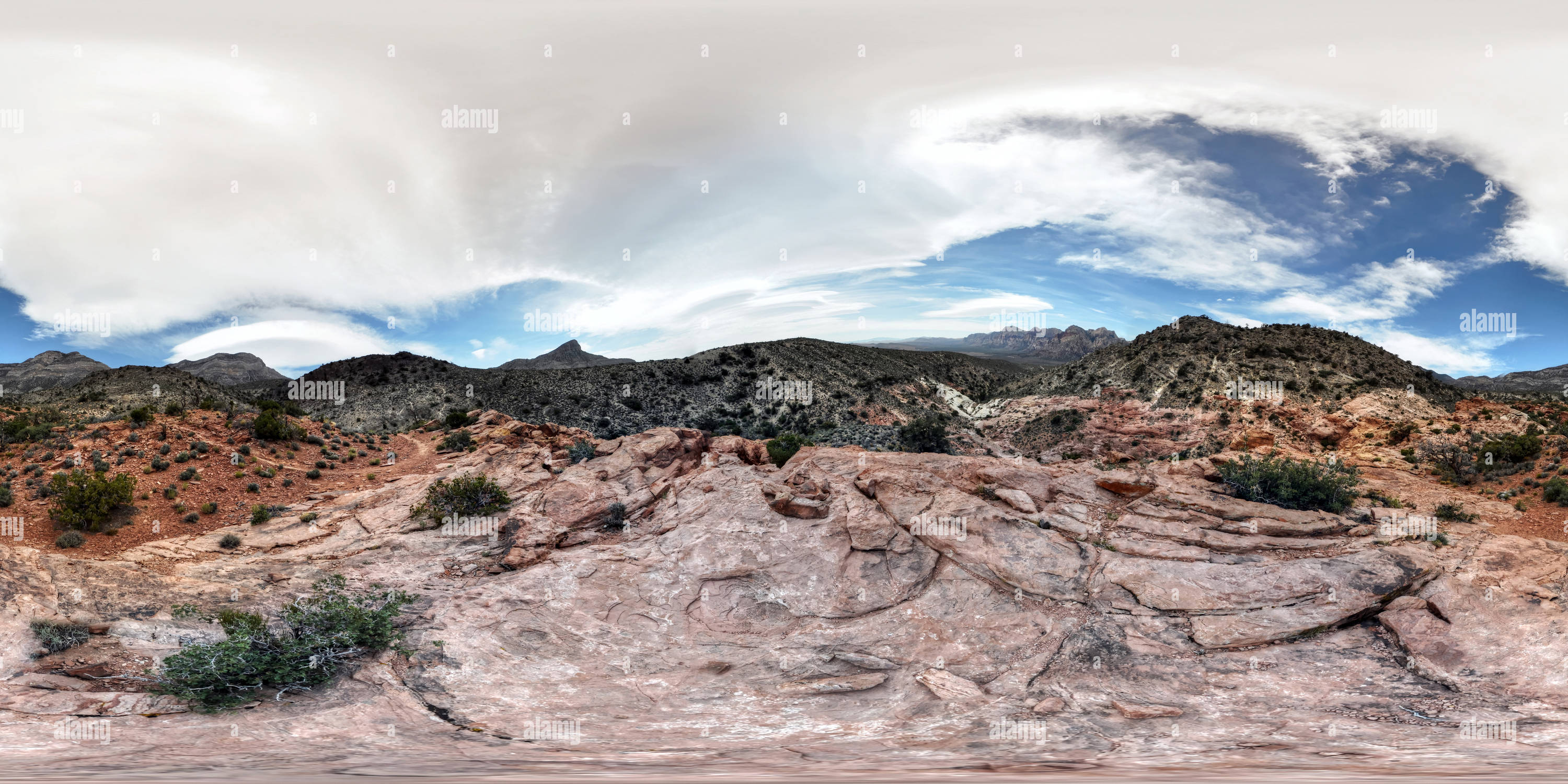 360° view of Keystone Thrust, Red Rock Canyon, Nevada - Alamy