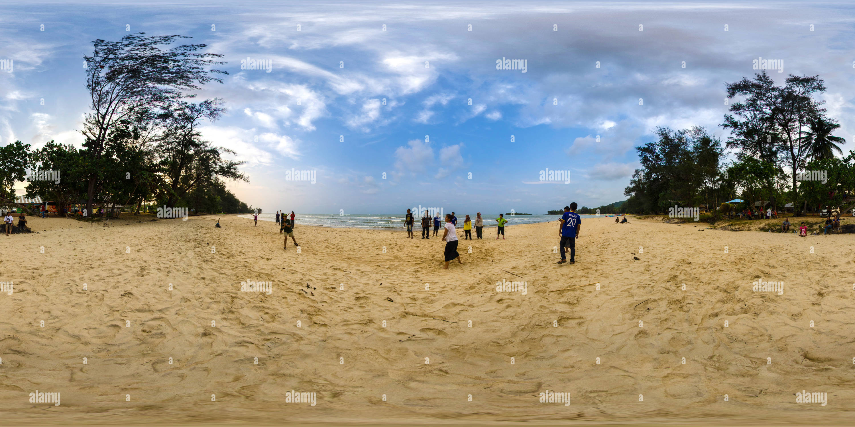 360° view of Patok Lele Games at Burung Mandi Beach - East Belitung - Alamy