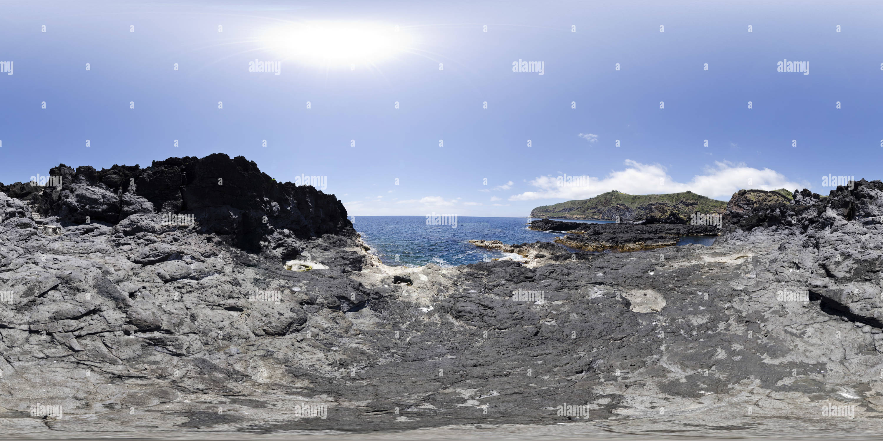 360° view of Caloura - Vulcanic Beach - Alamy