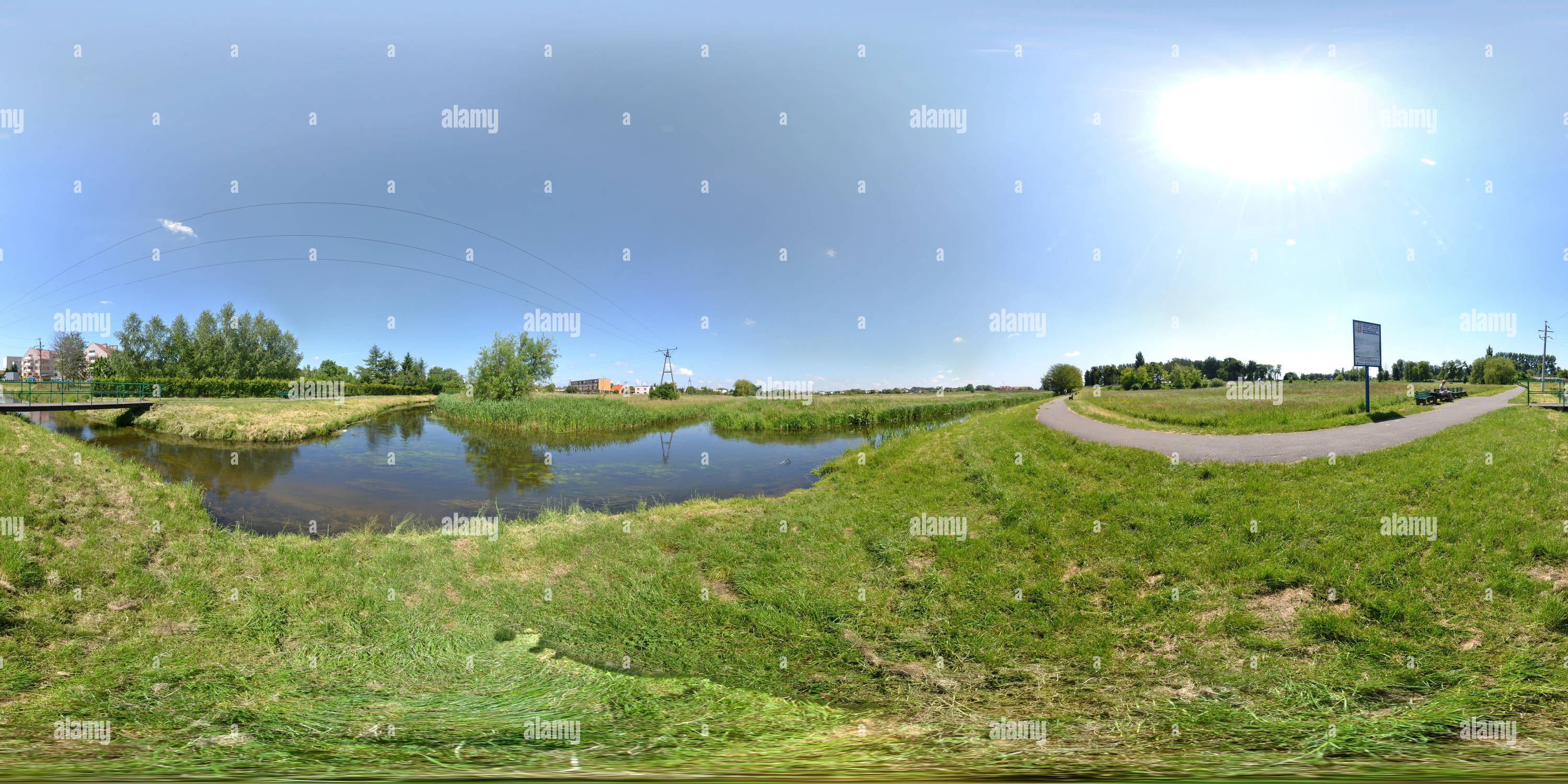 360° view of Flusskreutzung in Wagrowiec 2 Bifurkation - Alamy