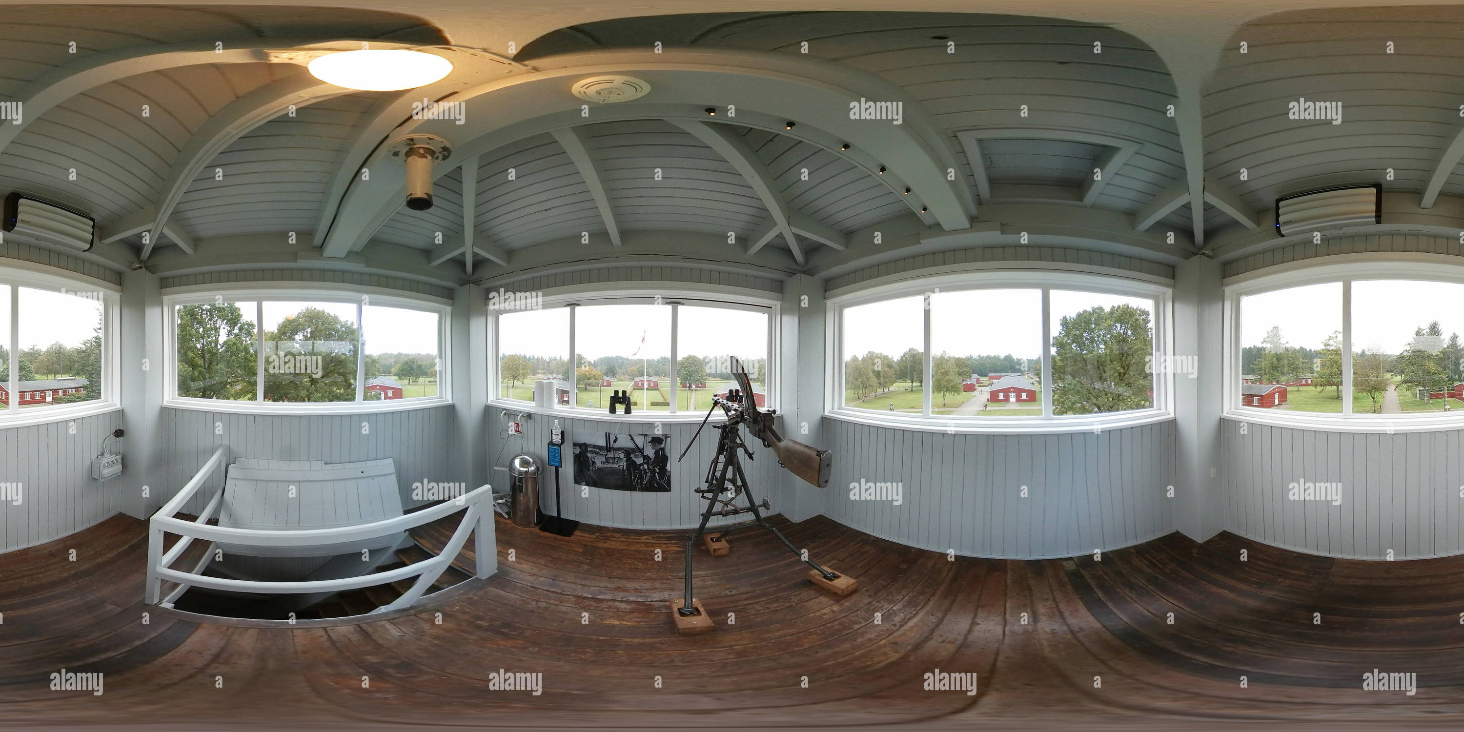 360° view of The Frøslev Camp Museum watchtower - Alamy