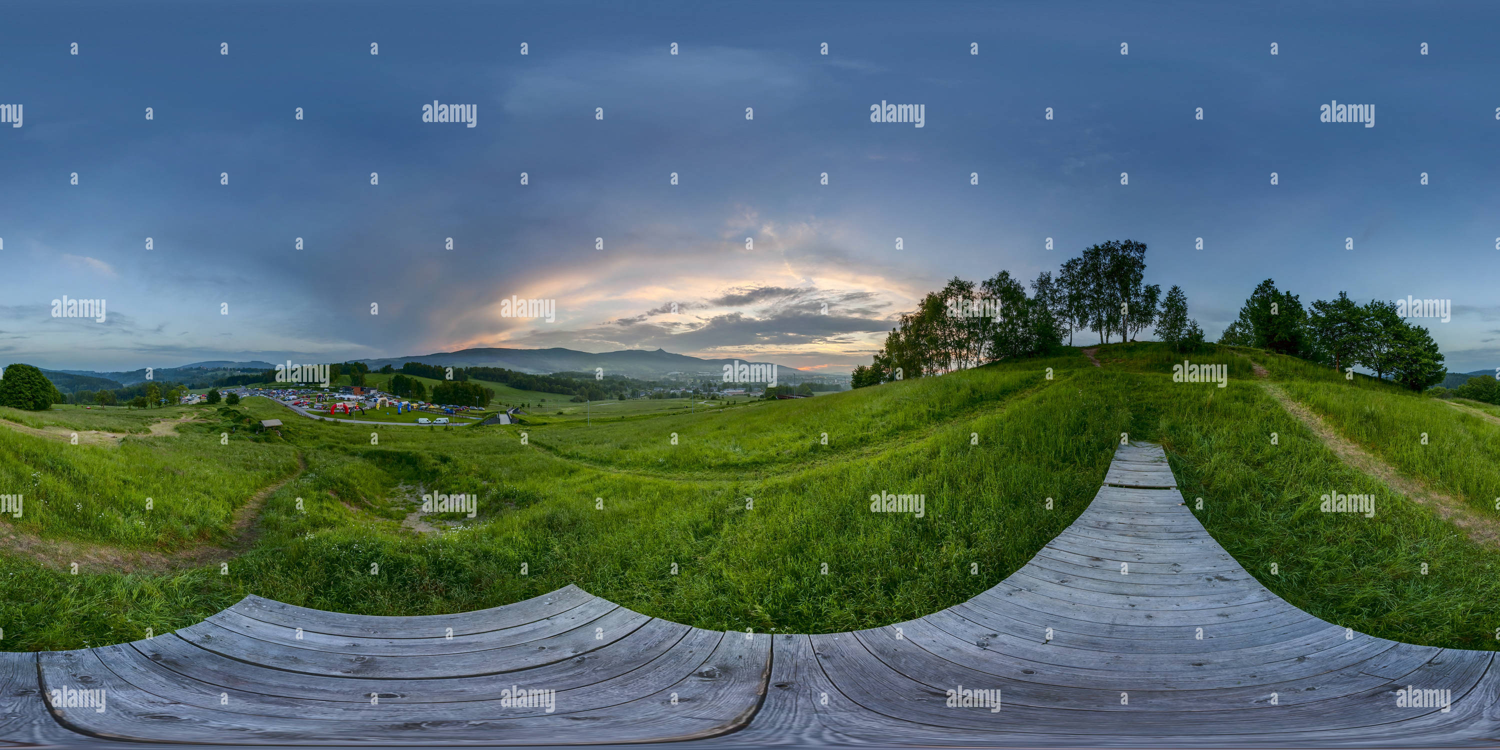 360° view of Jump Sunset - 24 Hours MTB Liberec 2013 - Alamy