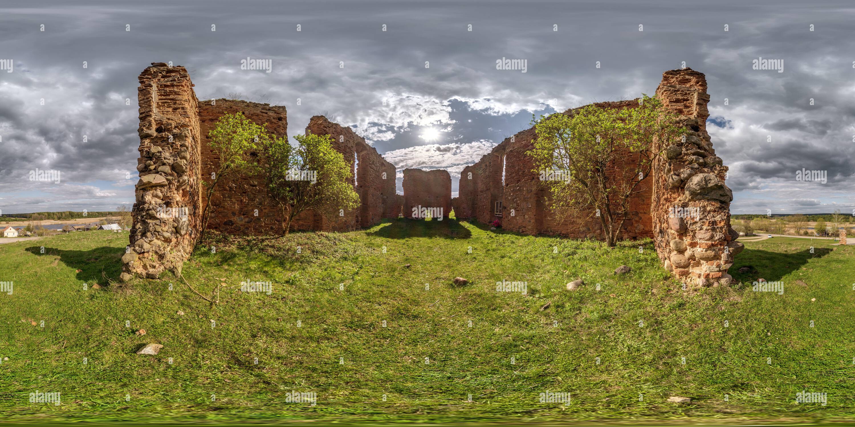 360° view of full seamless spherical hdri 360 panorama view at entrance ...