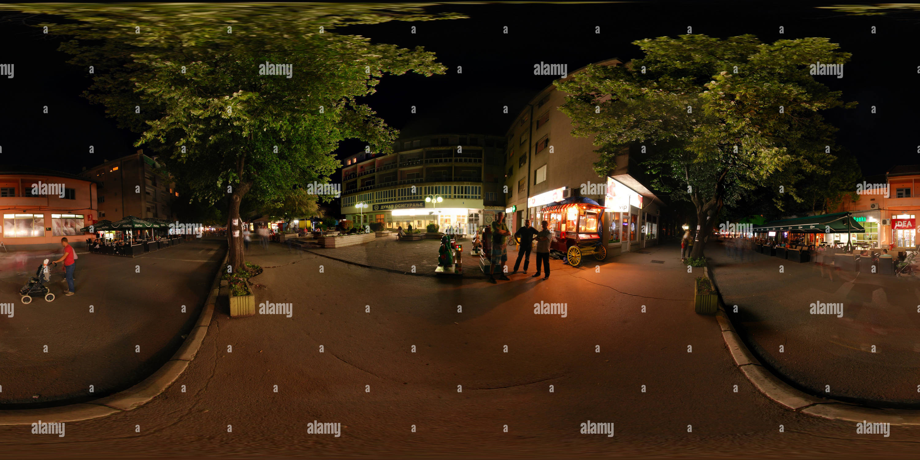 360° view of Aleksinac - nightlife - Alamy