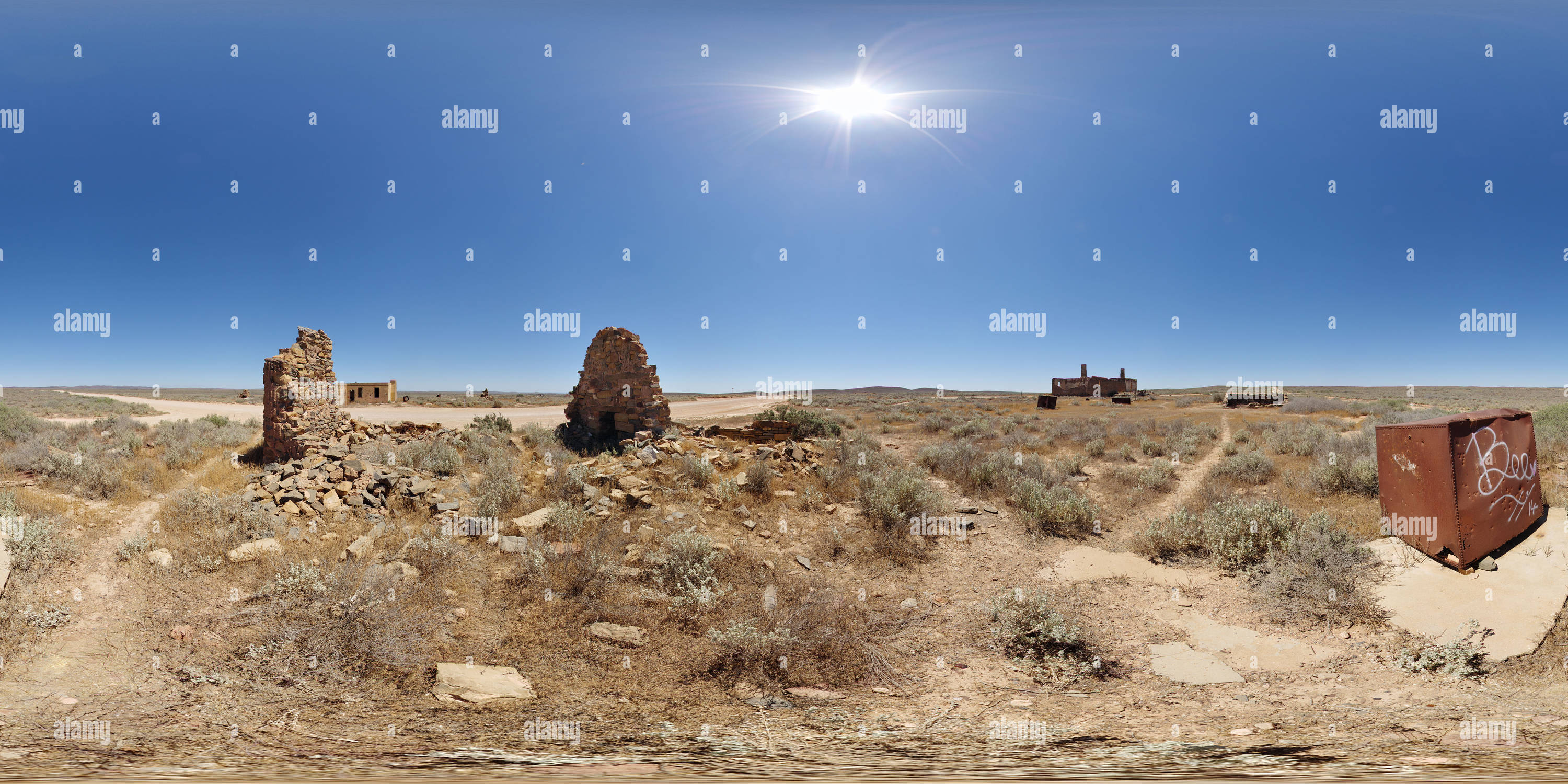 360° view of Ruins of outback town Waukaringa - Alamy