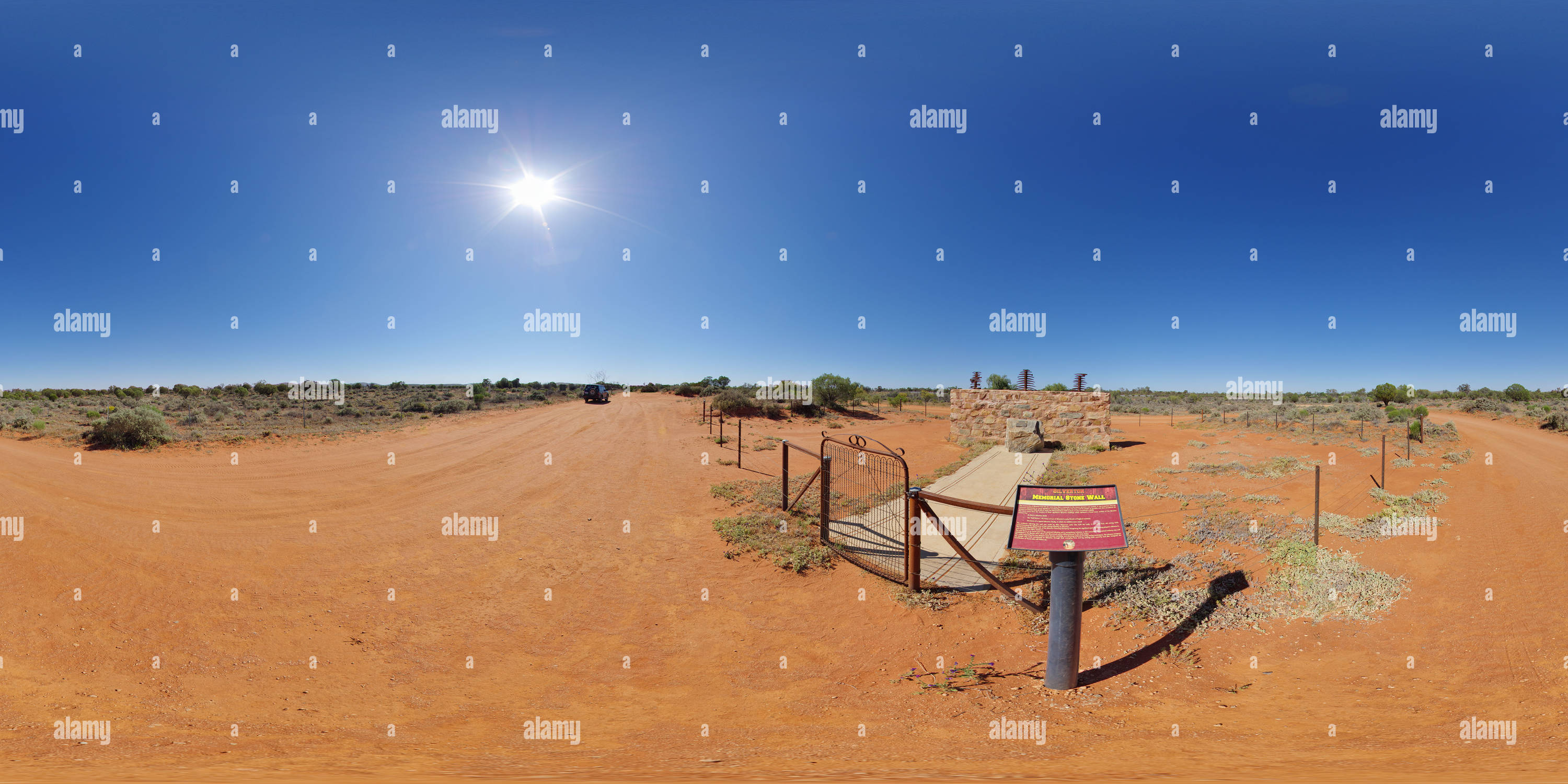 360° view of Memorial Stone Wall in Silverton - Alamy