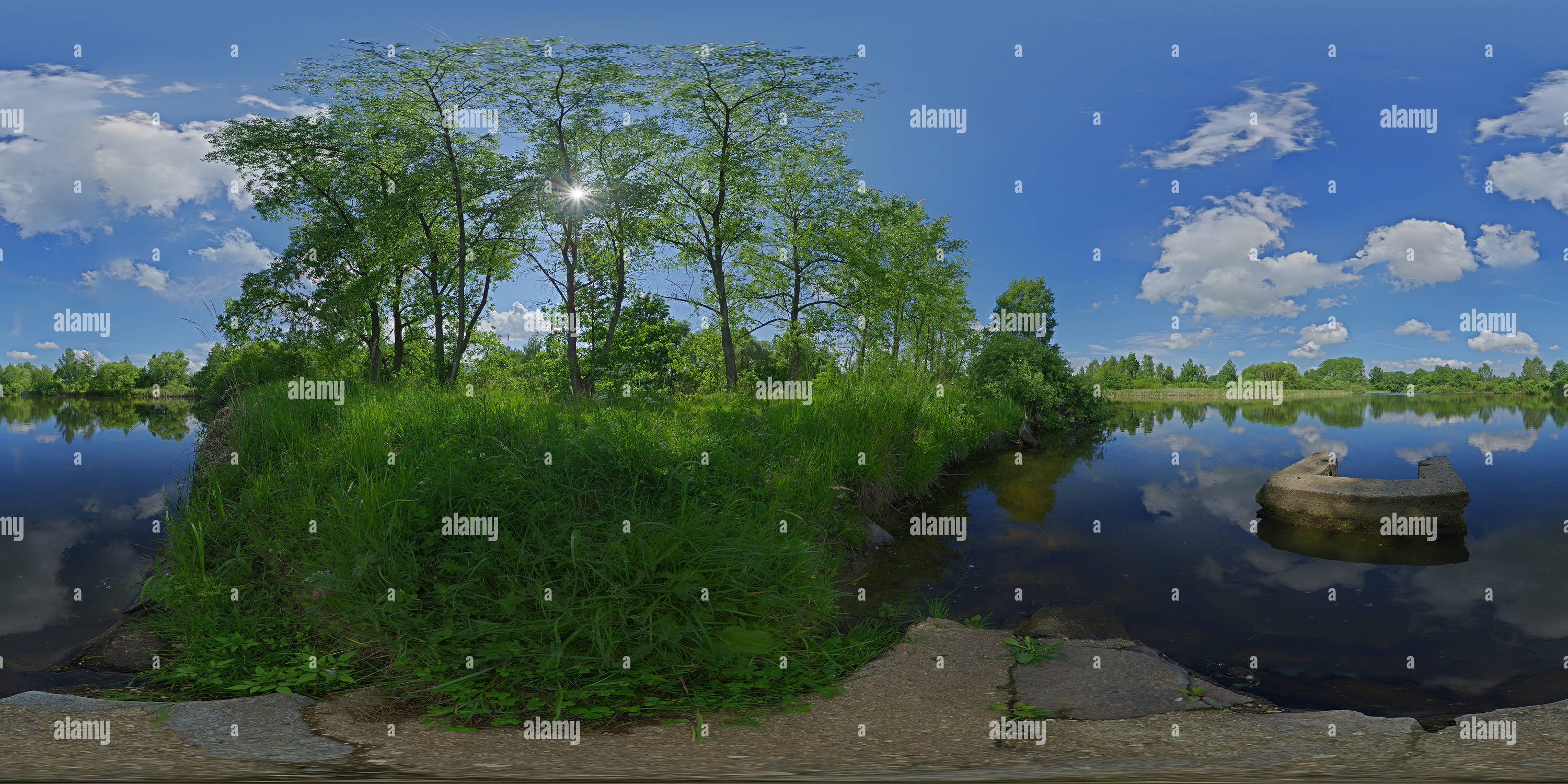 360° view of Natura 2000-pond system 1 - Alamy