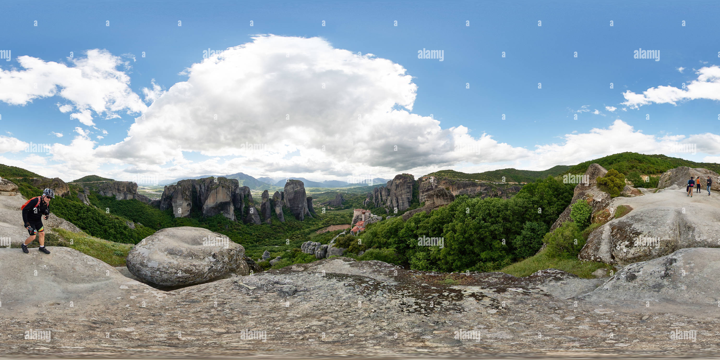 360° view of Meteora. The observation deck near the Monastery of ...