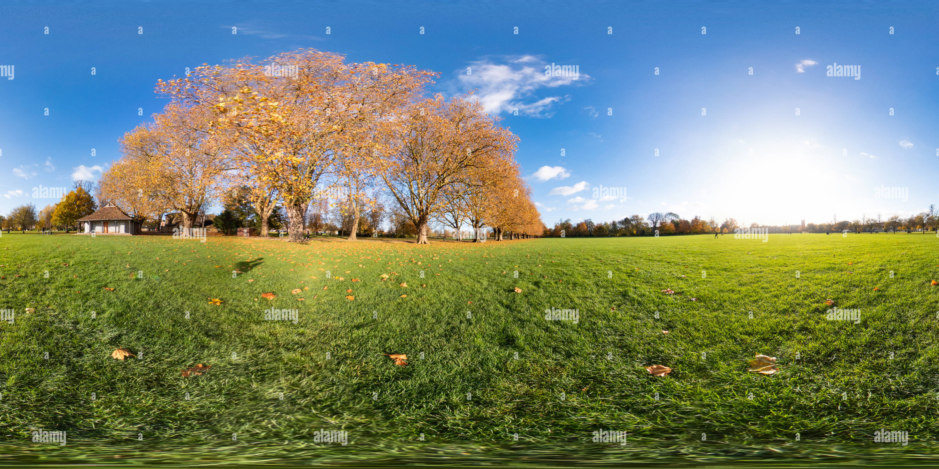 360° view of Jesus Green - a public park in Cambridge - Alamy