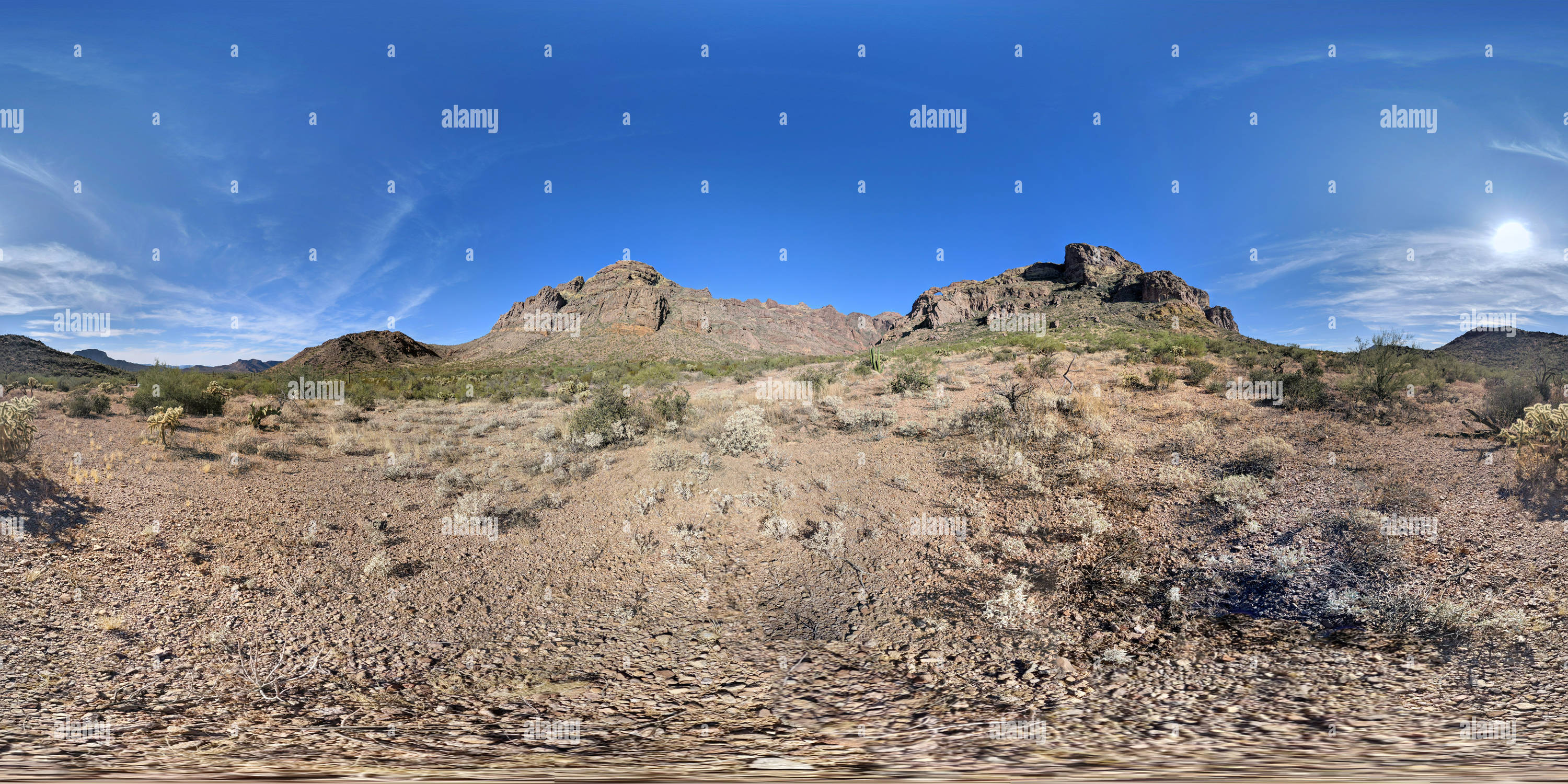 360° view of 360 spherical pano at Double Arch at Organ Pipe Cactus NM ...
