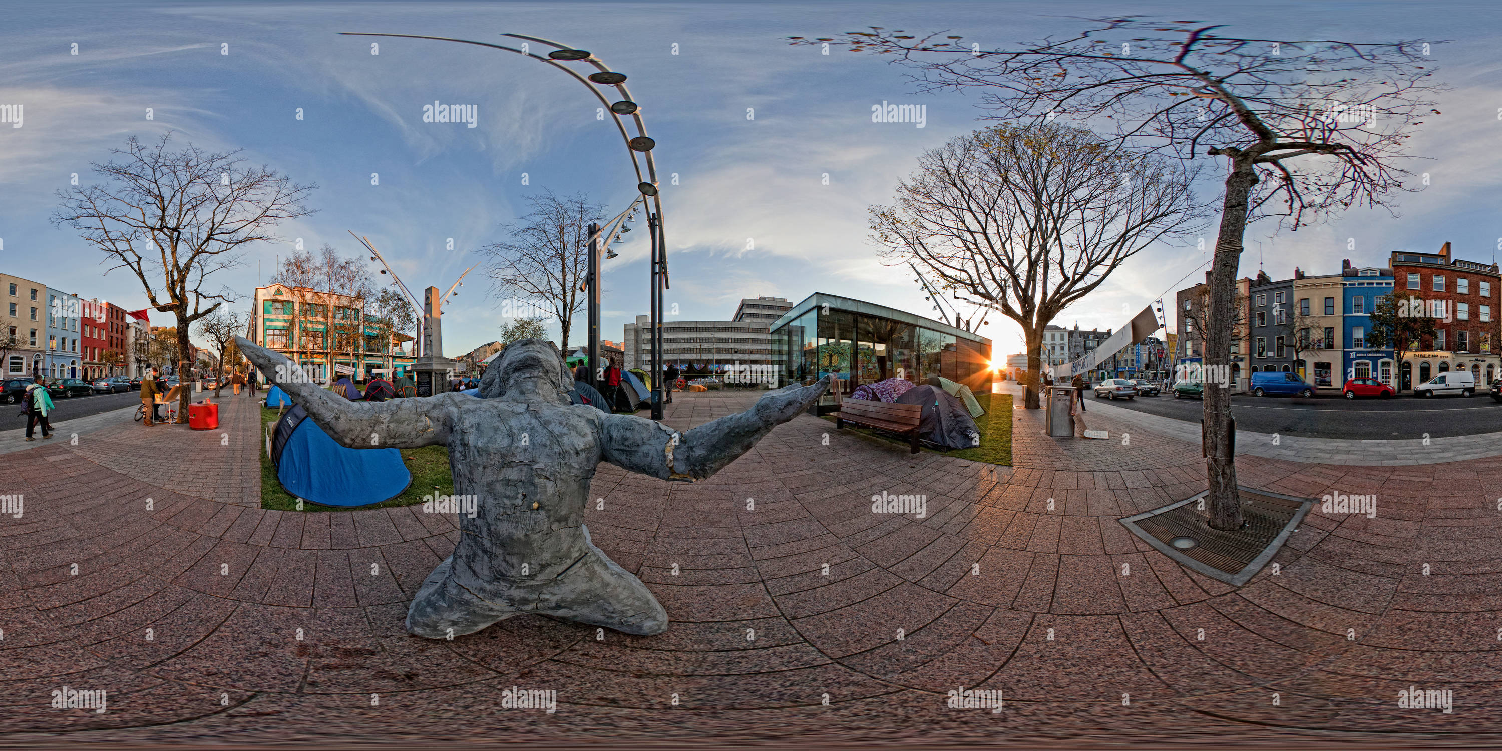 360° view of Wall Street Protest in Cork - Alamy